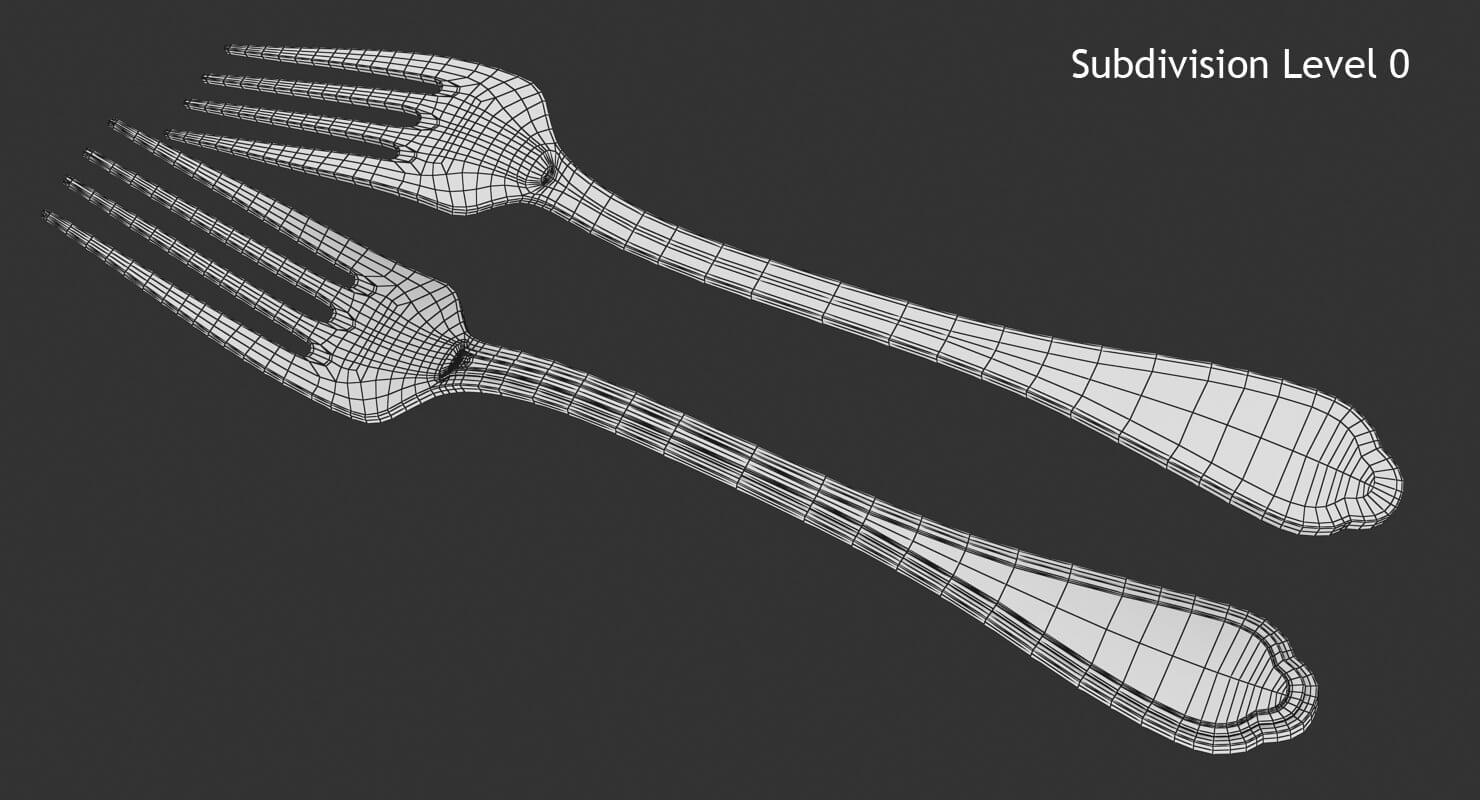 Fork - 3D Model by hdpoly