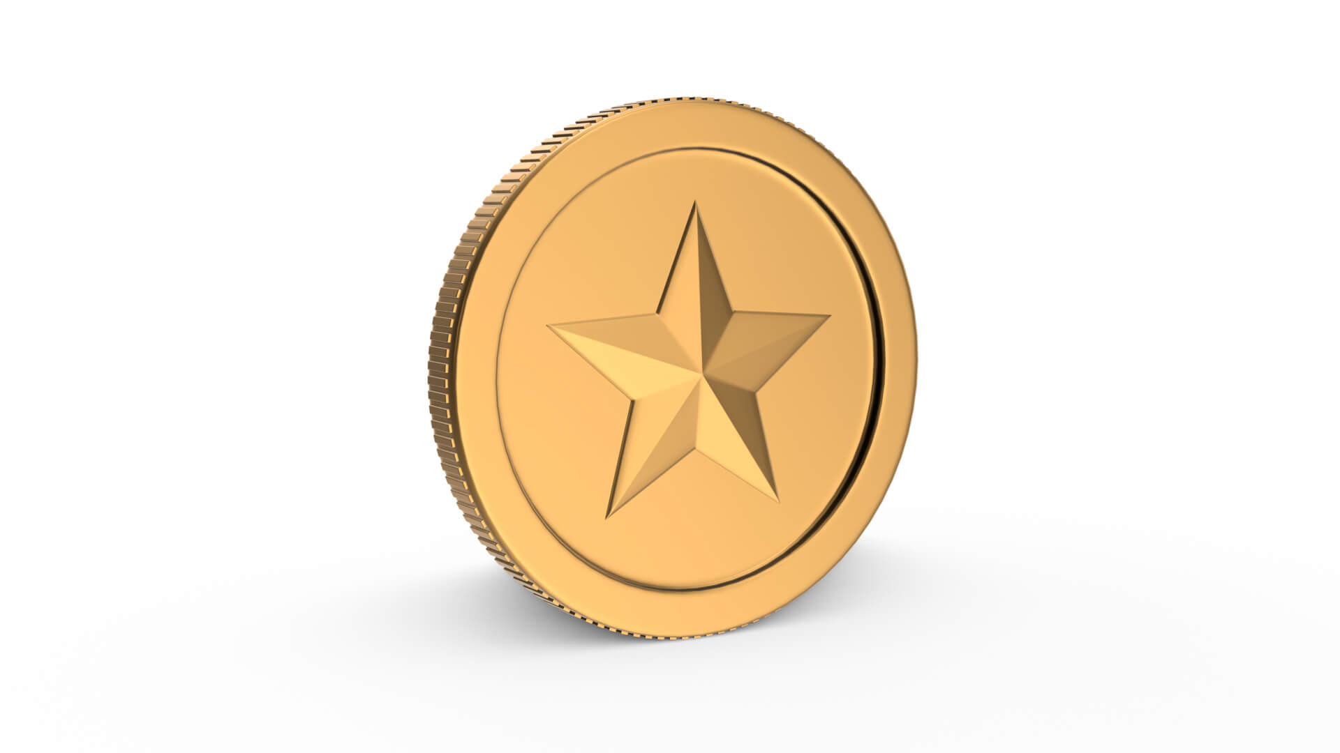 Golden Star Coin - 3D Model by hdpoly