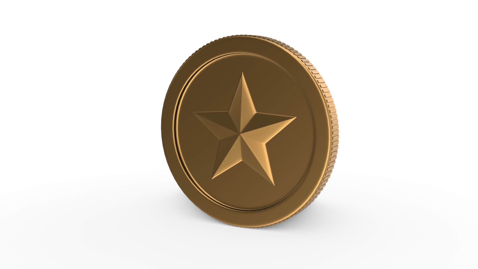 Golden Star Coin - 3D Model by hdpoly