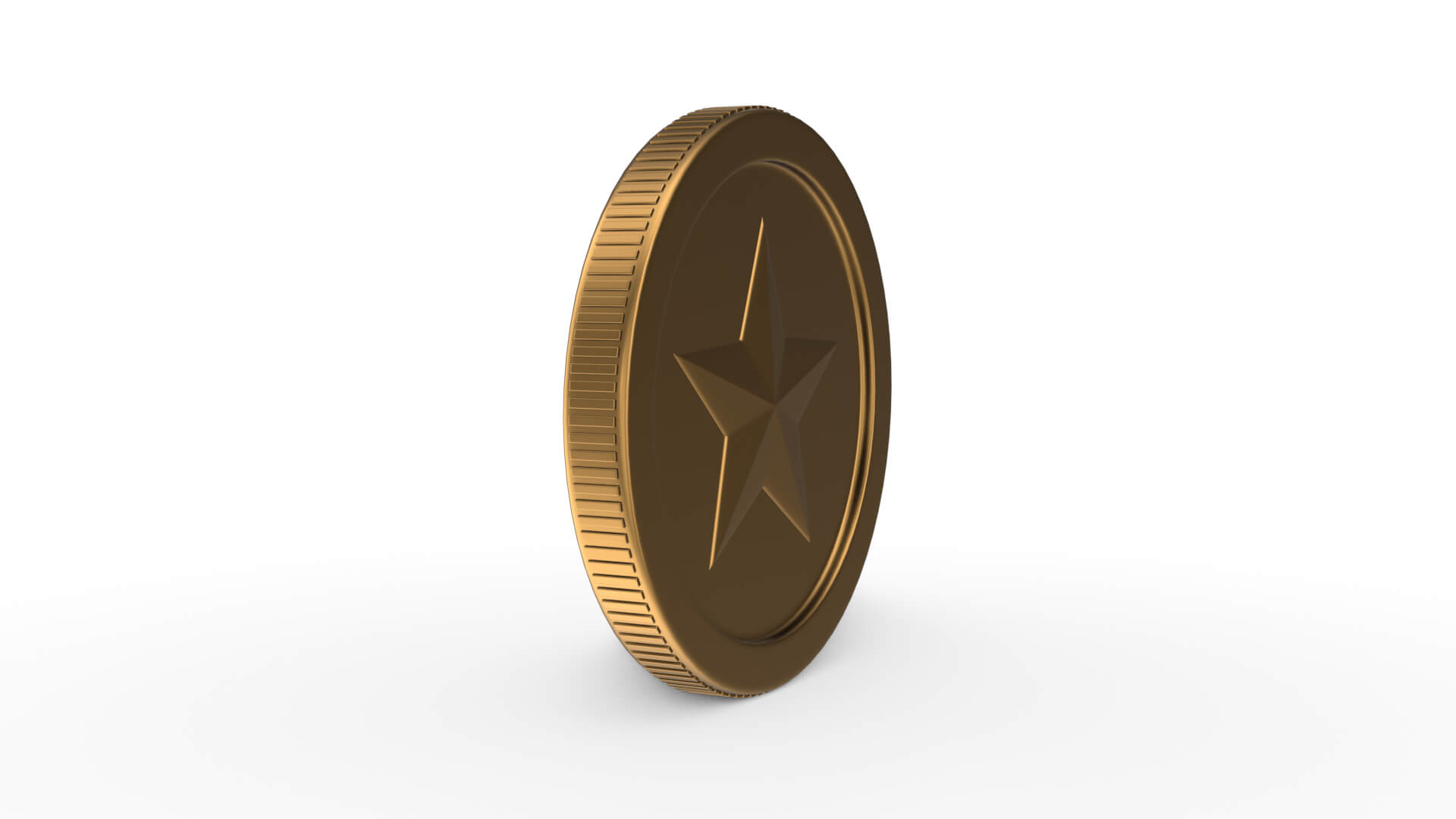 Golden Star Coin - 3D Model by hdpoly
