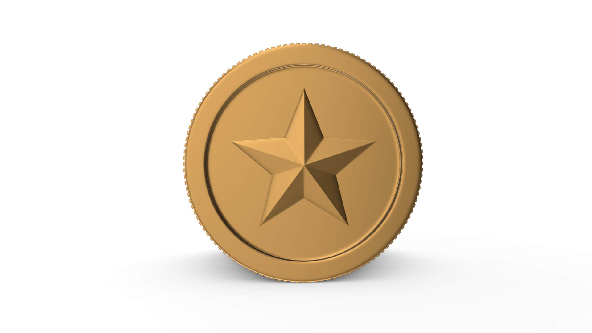 Golden Star Coin - 3D Model by hdpoly