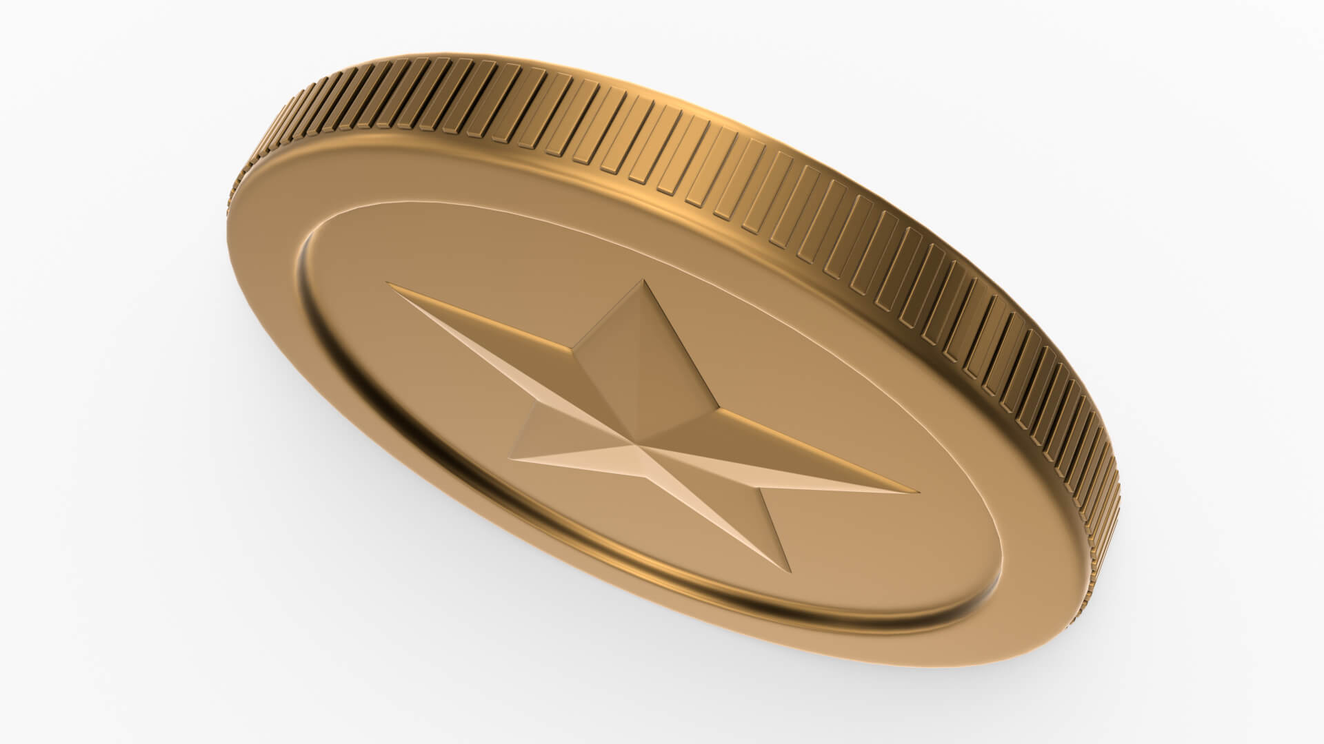 Golden Star Coin - 3D Model by hdpoly