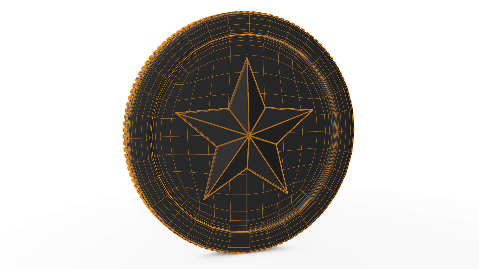 Golden Star Coin - 3D Model by hdpoly