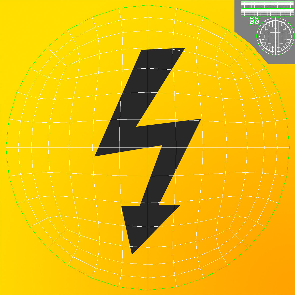 High Voltage Symbol - 3D Model by hdpoly