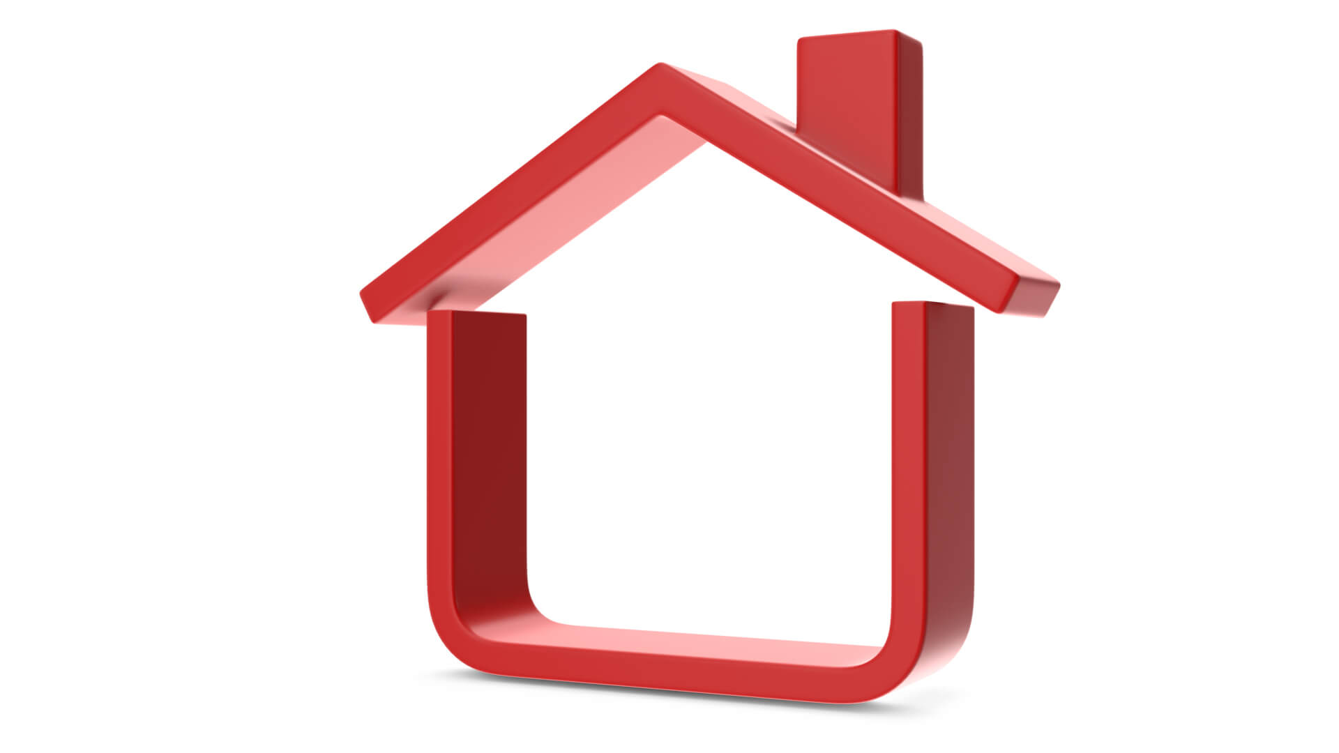 Red House Icon - 3D Model by hdpoly