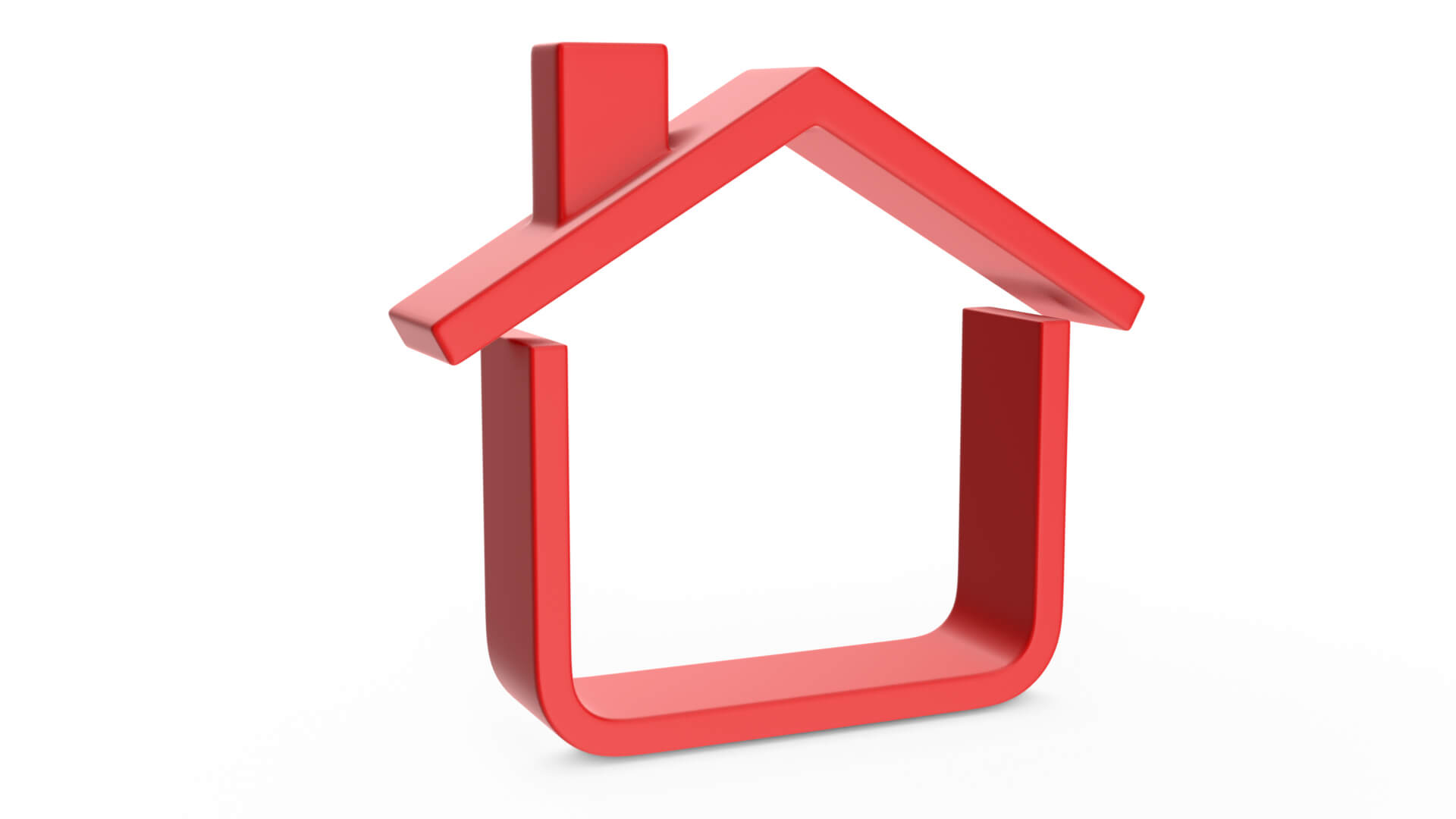 Red House Icon - 3D Model by hdpoly