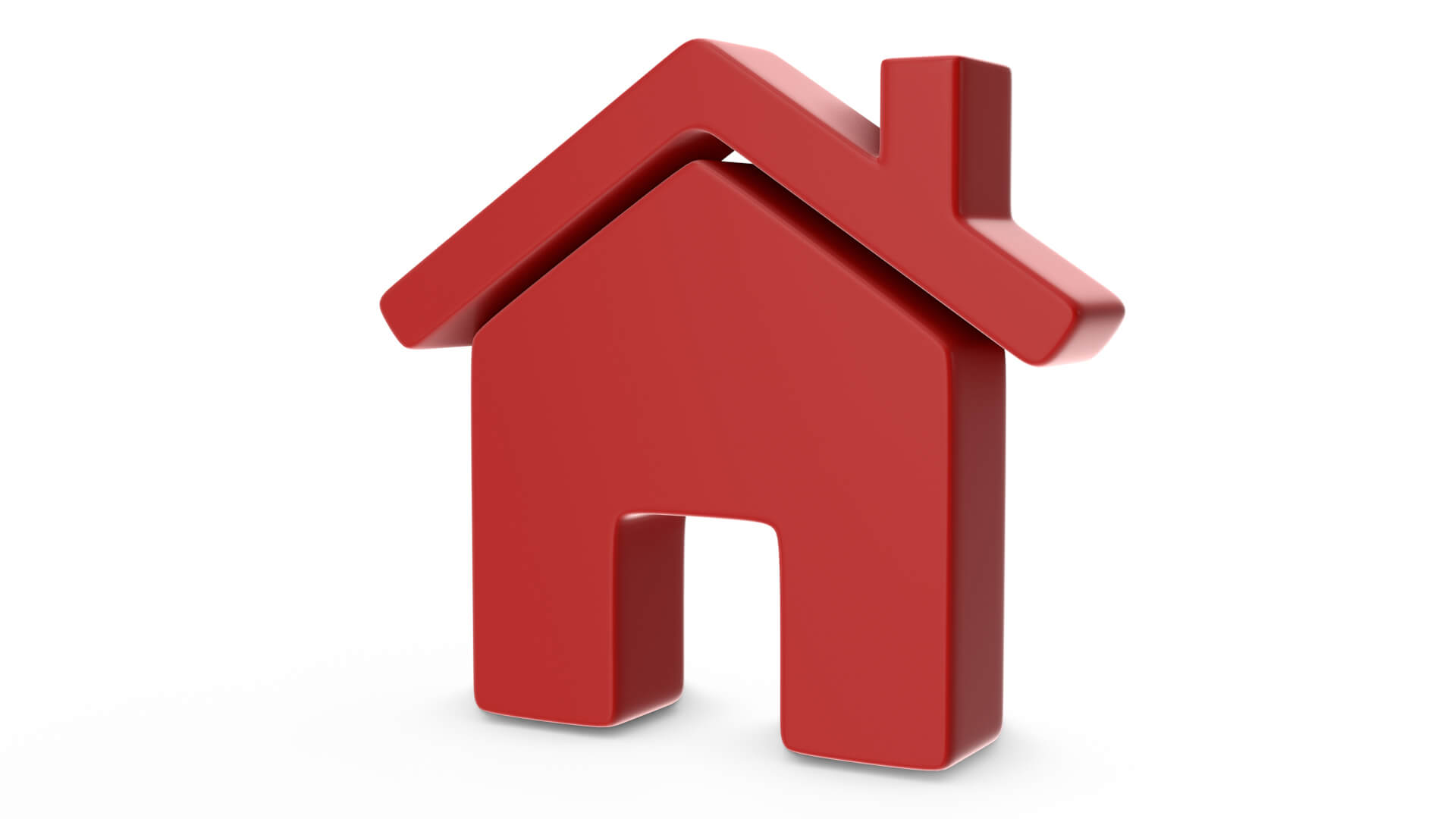 Red House Icon - 3D Model by hdpoly