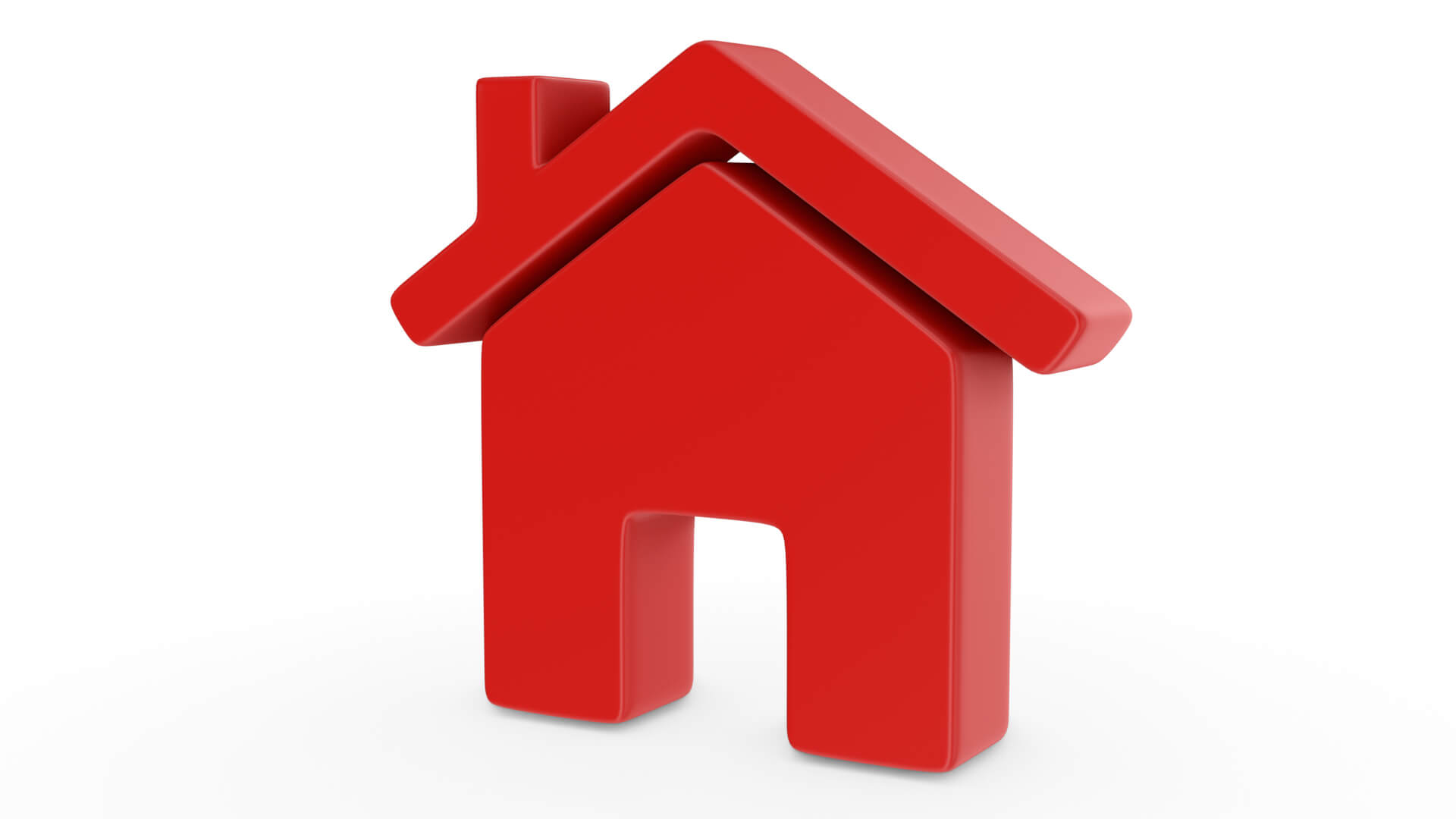 Red House Icon - 3D Model by hdpoly