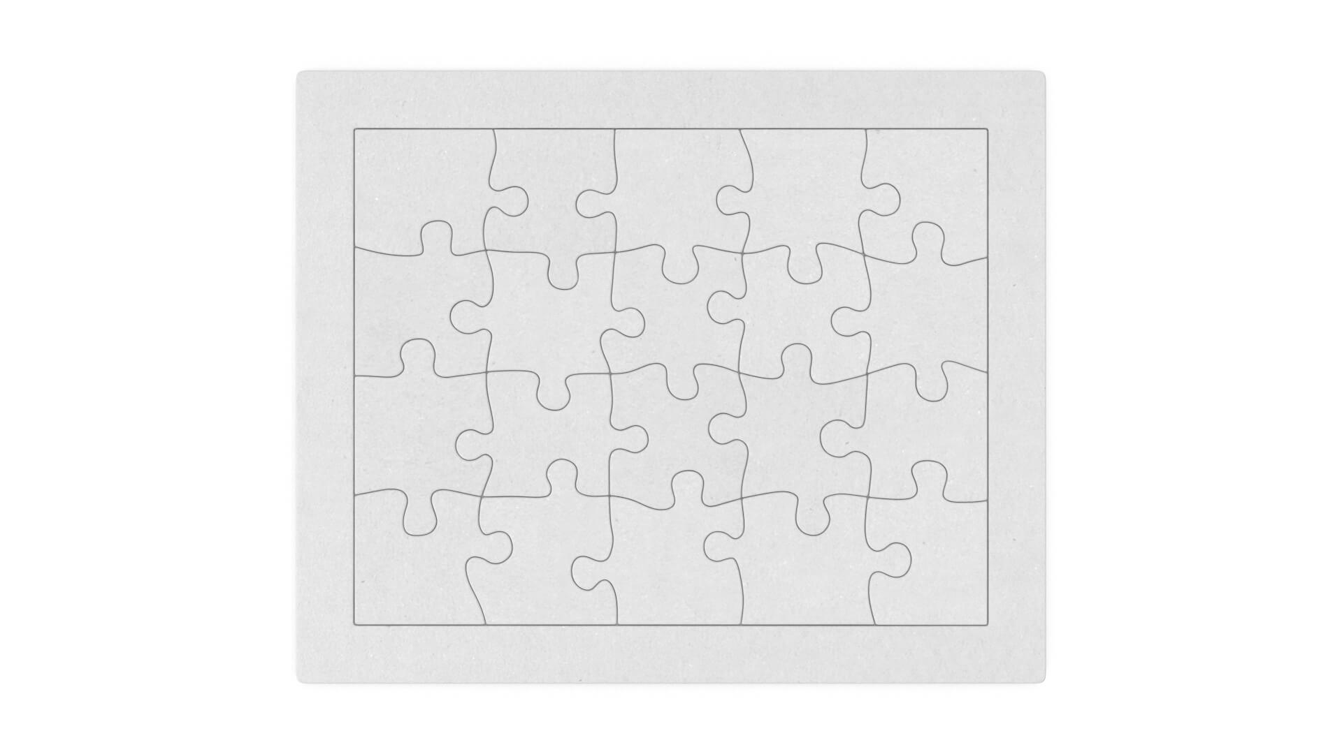 Jigsaw Puzzle - 20 Pieces 3D Model by hdpoly