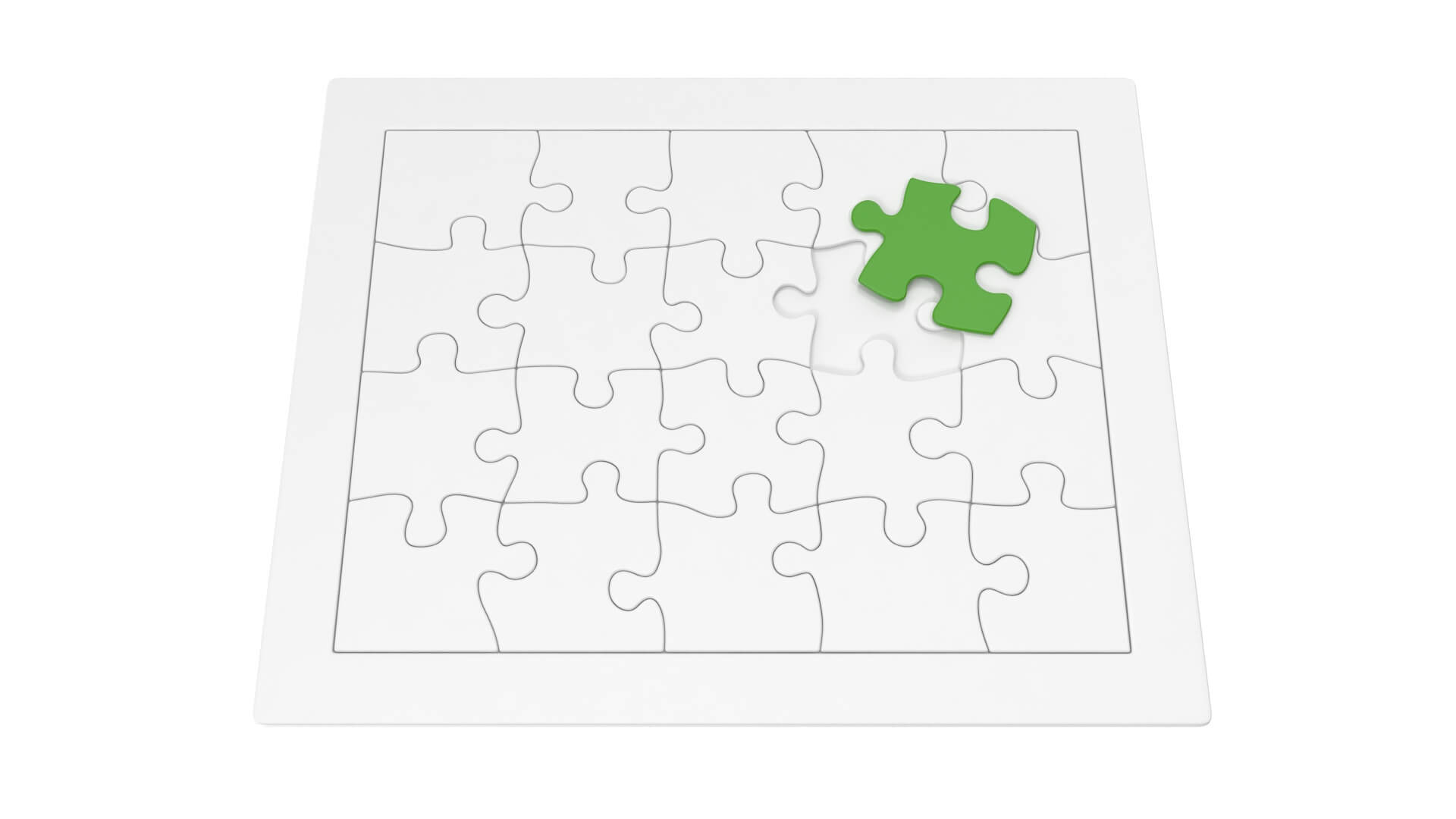 Jigsaw Puzzle - 20 Pieces 3D Model by hdpoly