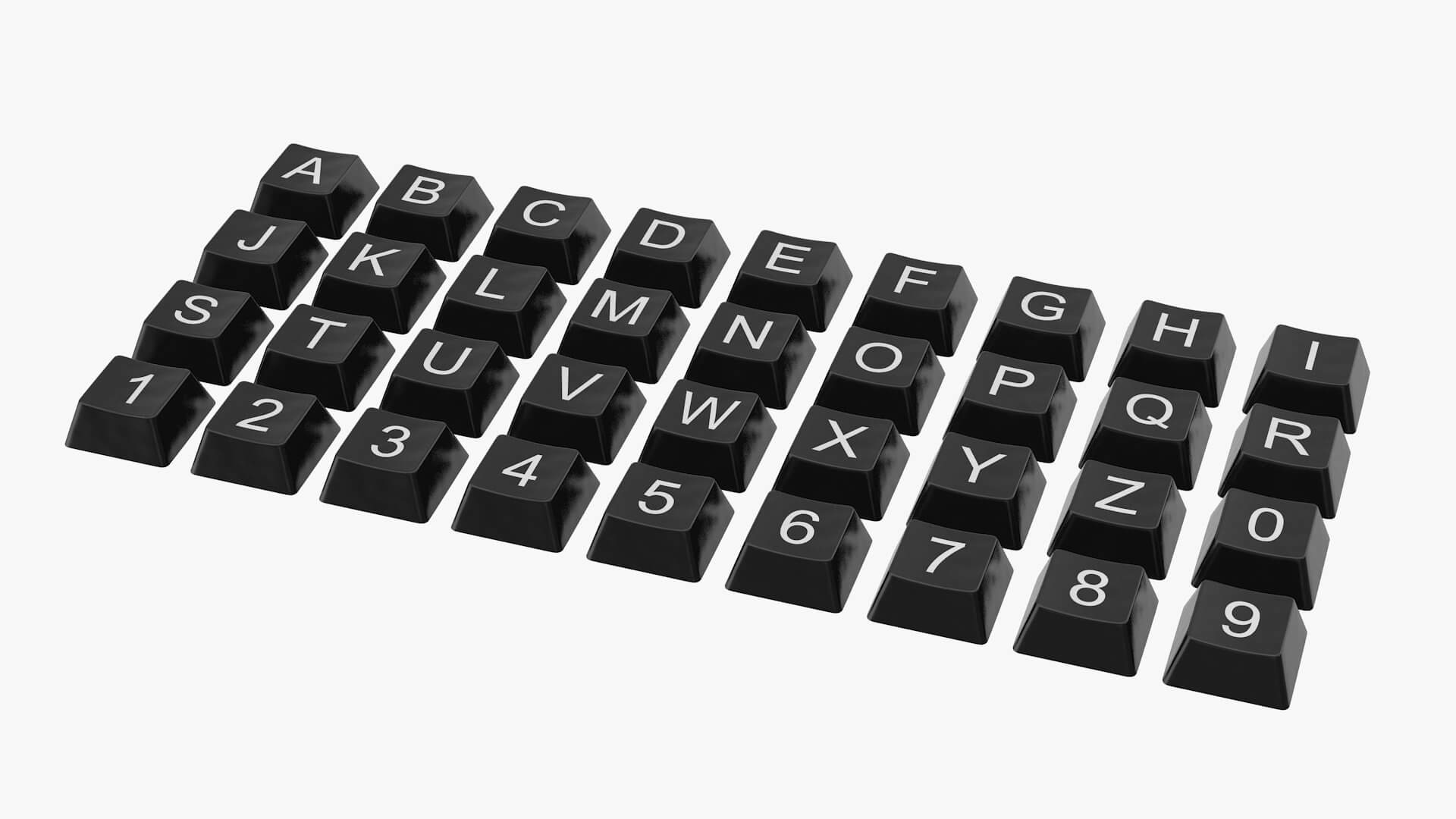 Keyboard Button Set - 3D Model by hdpoly