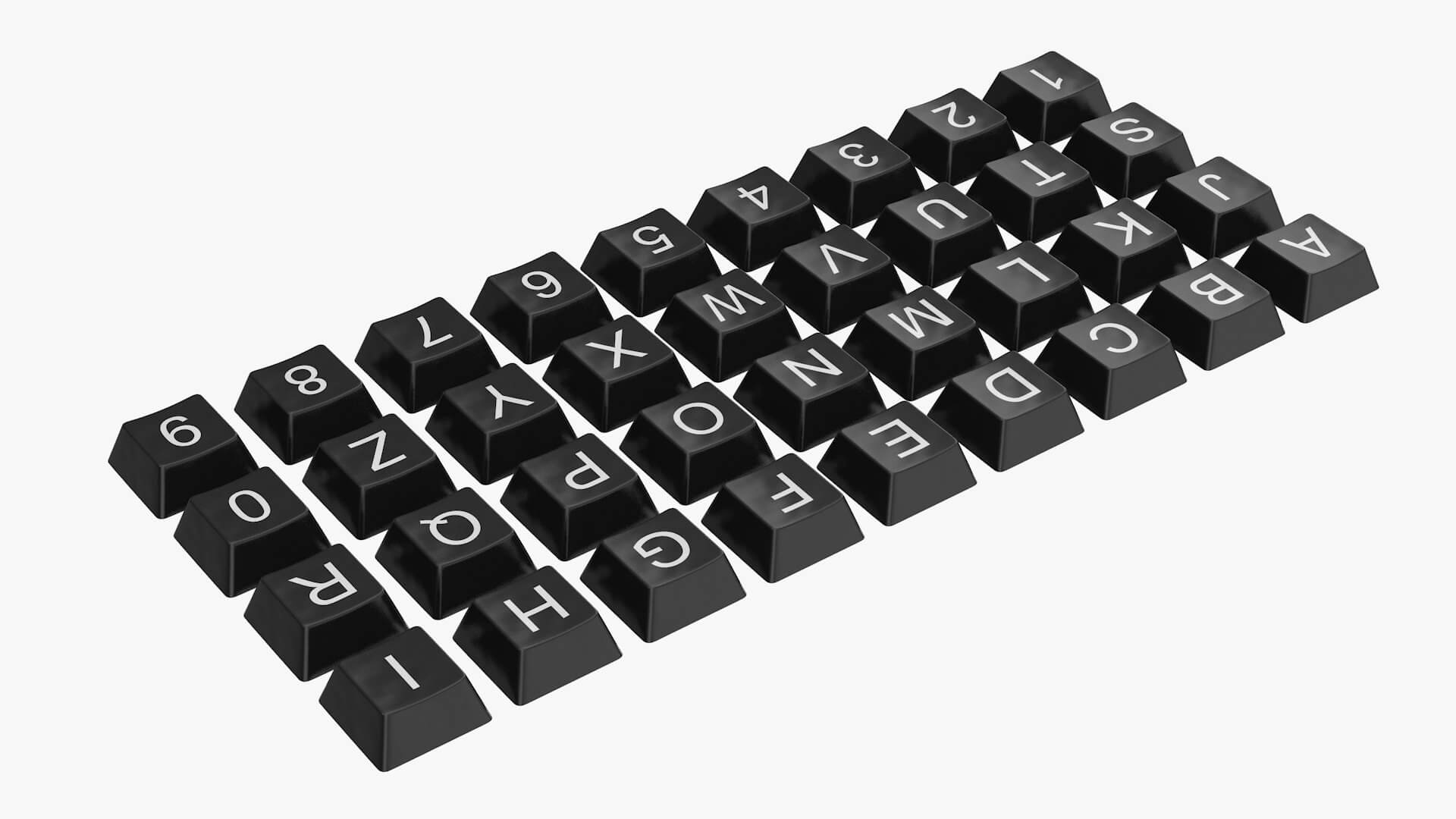 Keyboard Button Set - 3D Model by hdpoly