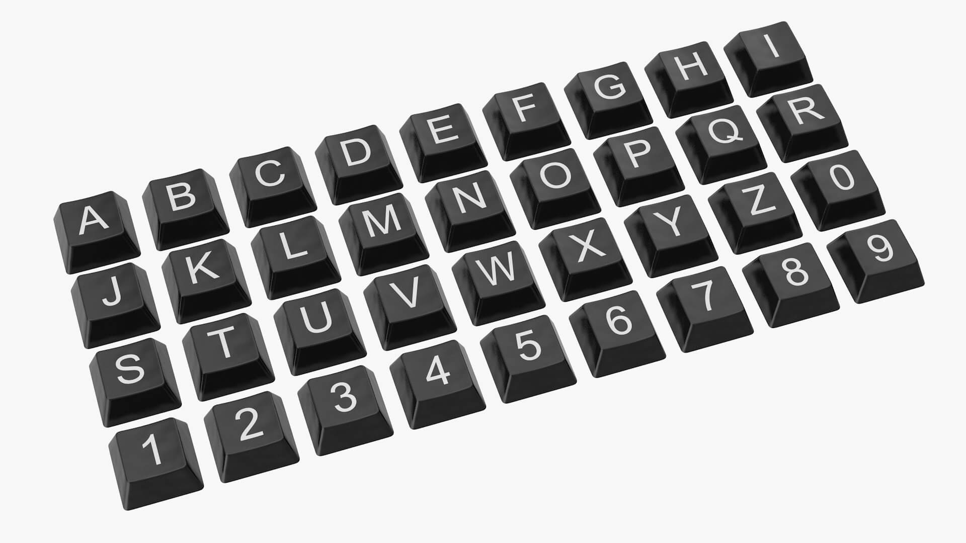 Keyboard Button Set - 3D Model by hdpoly