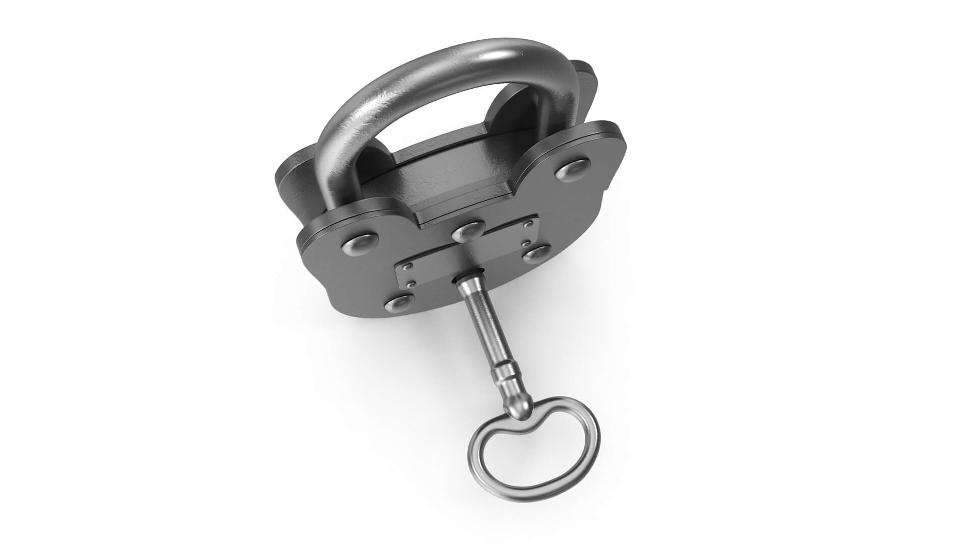 Old Lock and Key - 3D Model by hdpoly