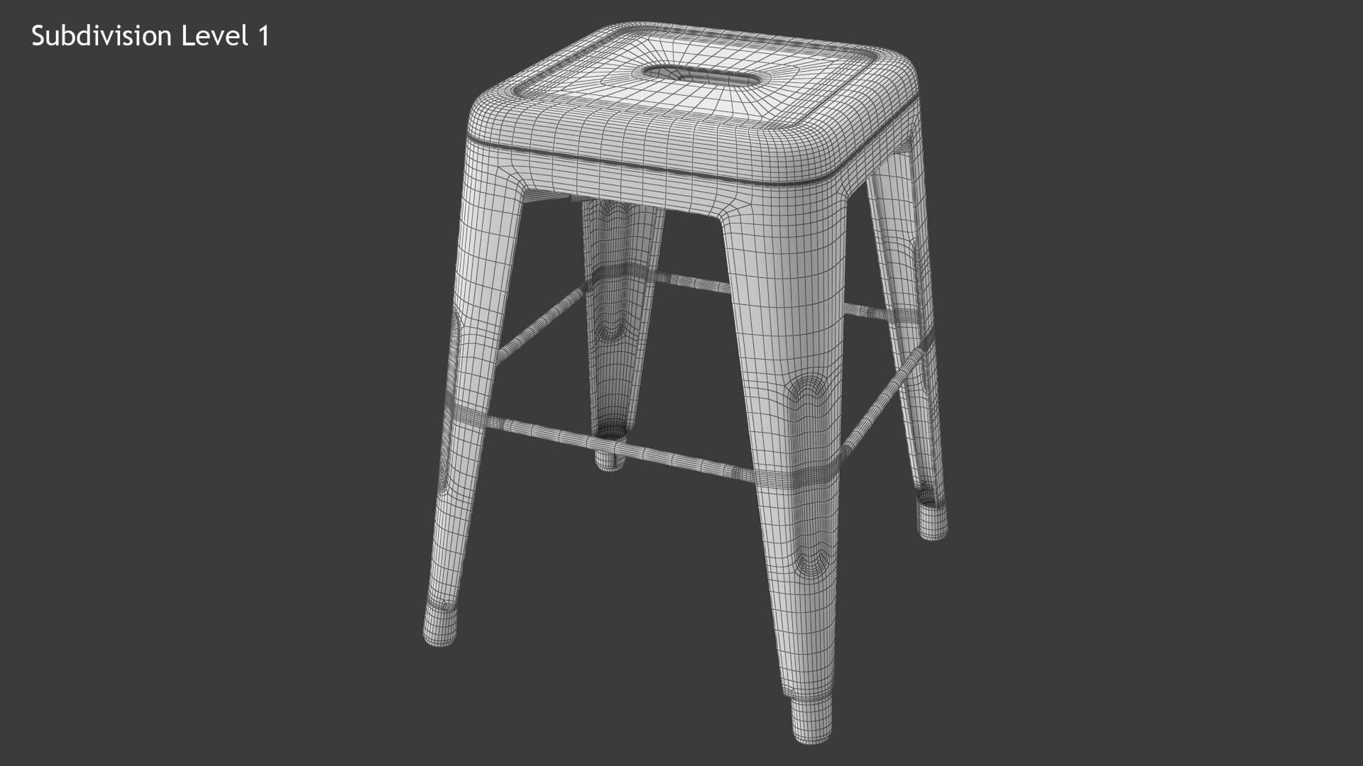Metal Stool - 3D Model by hdpoly