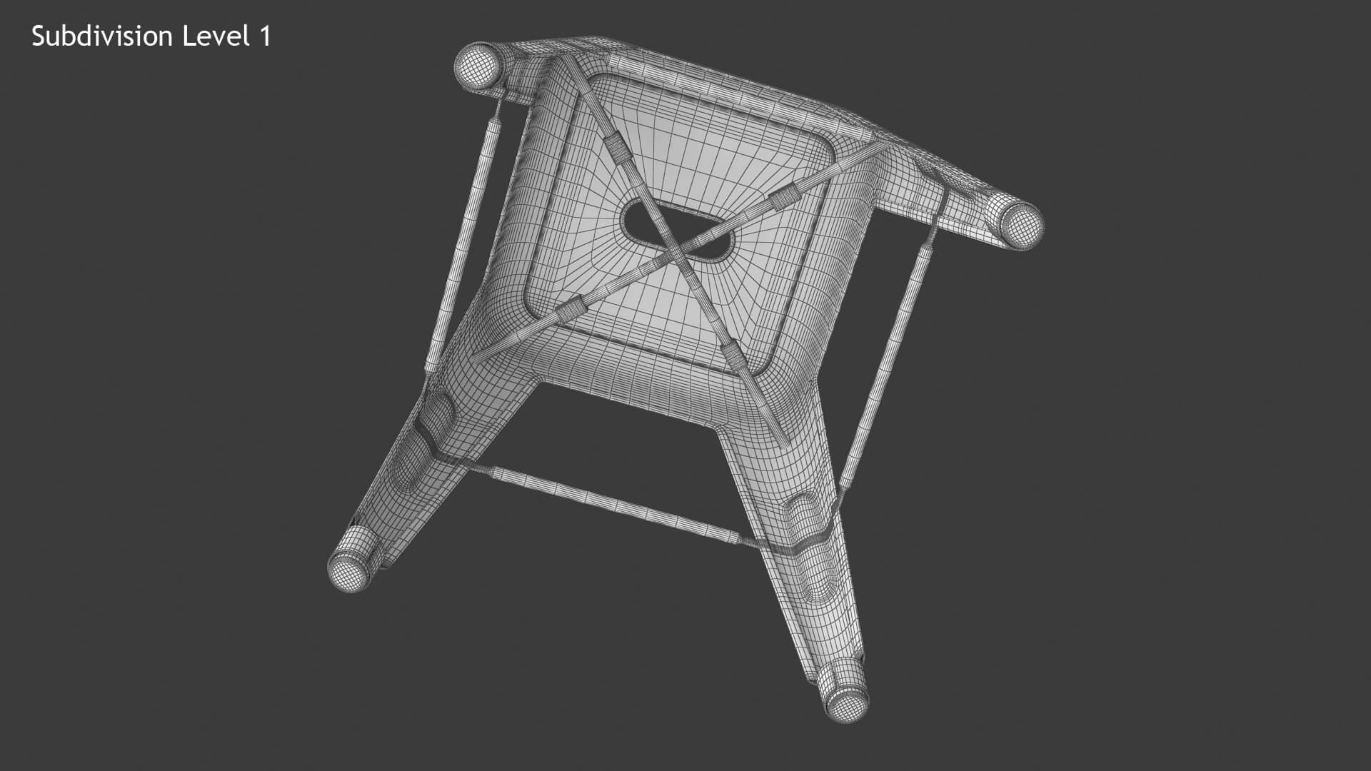 Metal Stool - 3D Model by hdpoly