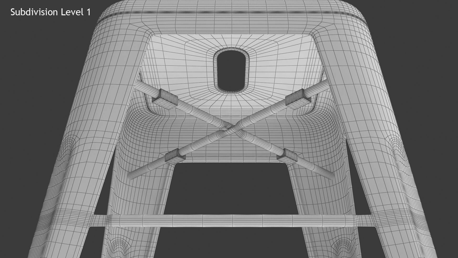 Metal Stool - 3D Model by hdpoly