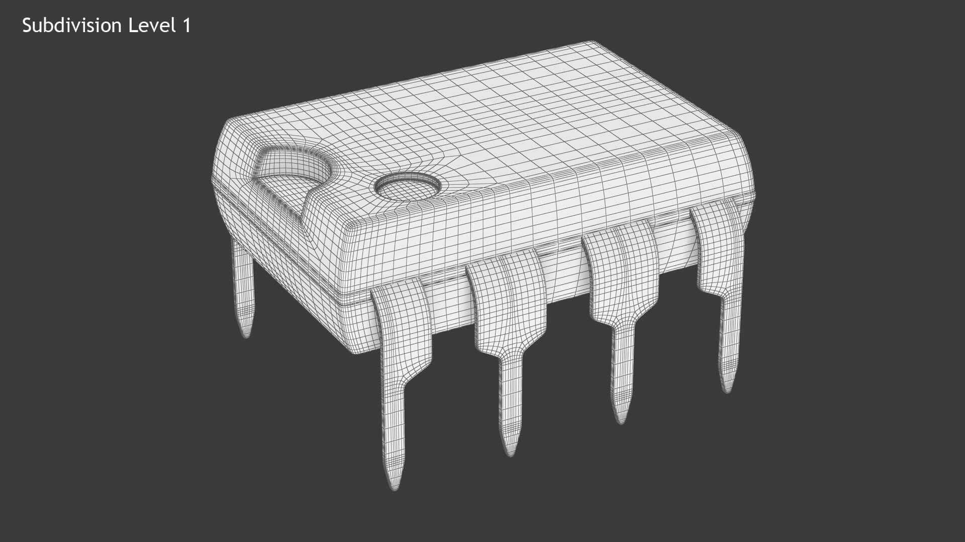 Microchip Small - 3D Model by hdpoly