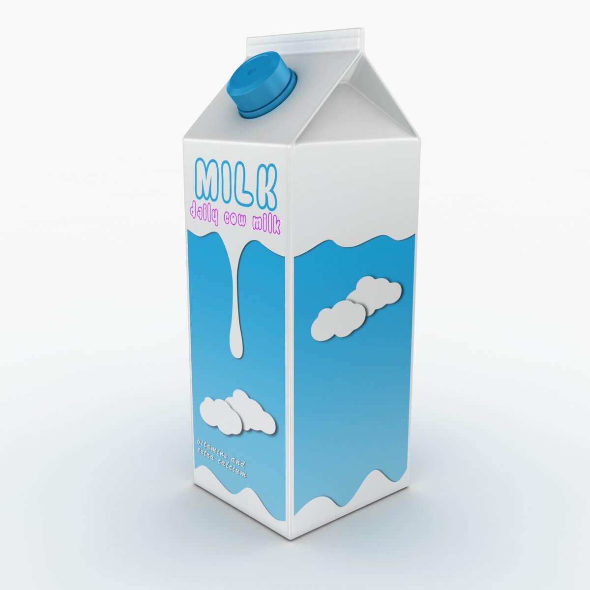 Milk Box - 3D Model by hdpoly