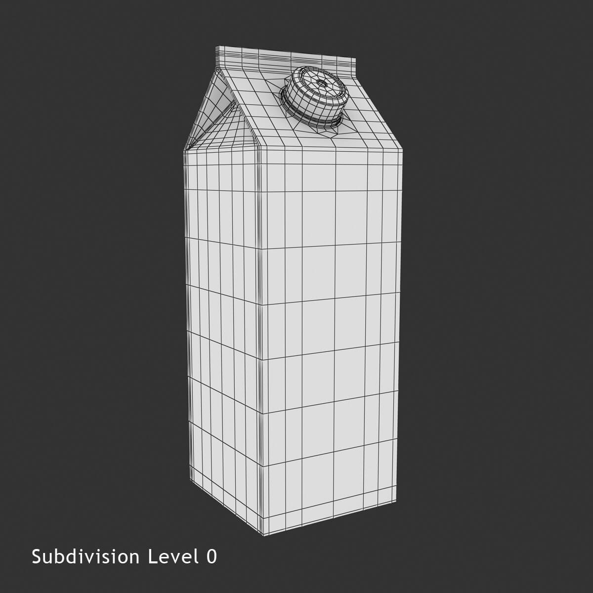 Milk Box - 3D Model by hdpoly