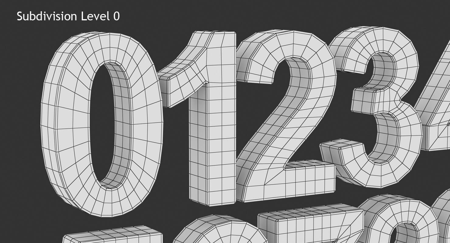 Number and Symbol - 3D Model by hdpoly