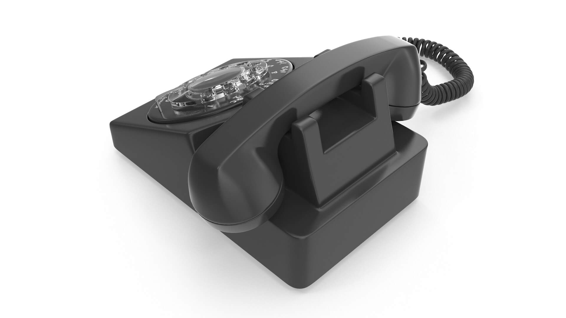 Old Black Phone - 3D Model by hdpoly