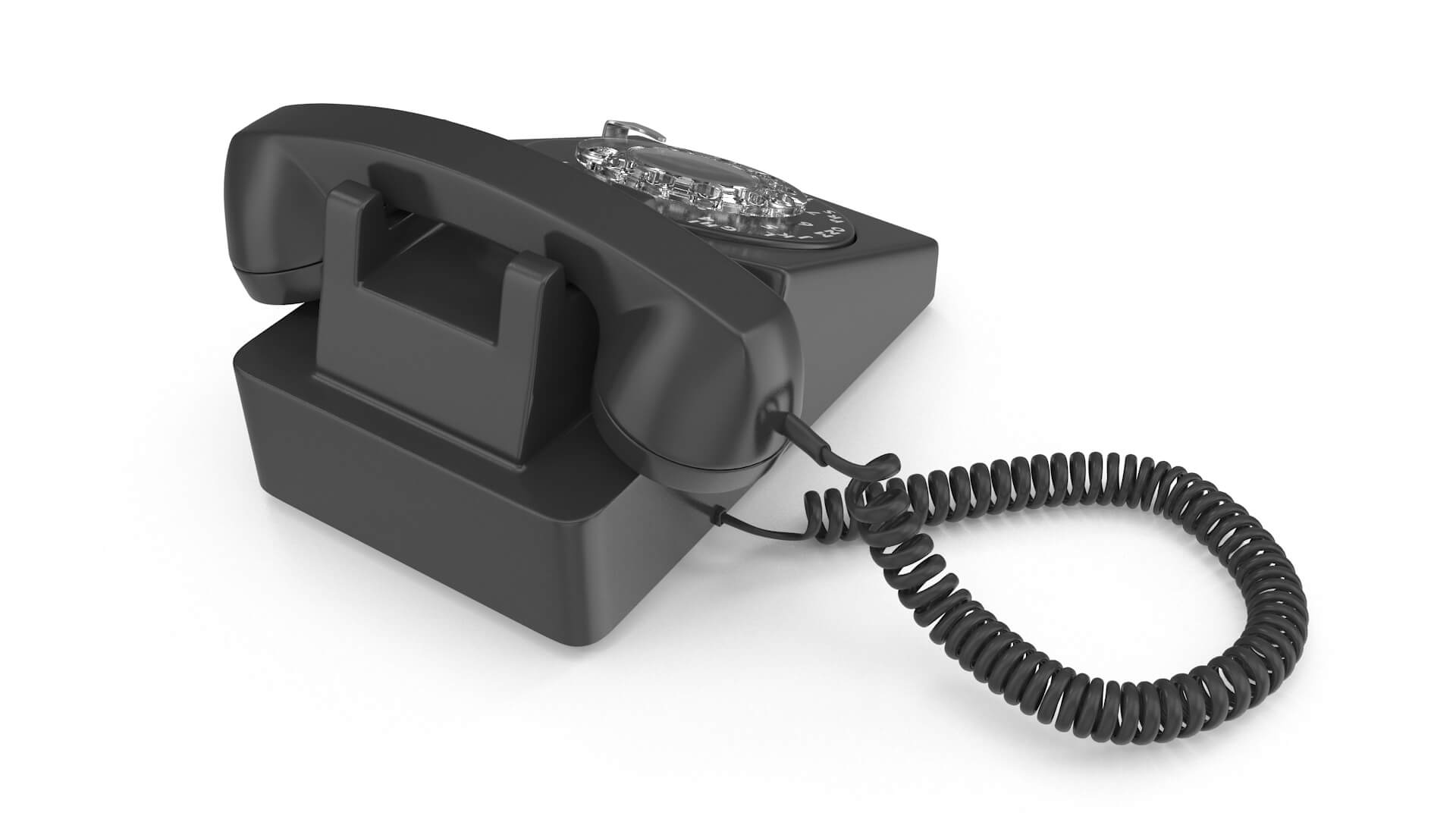 Old Black Phone - 3D Model by hdpoly