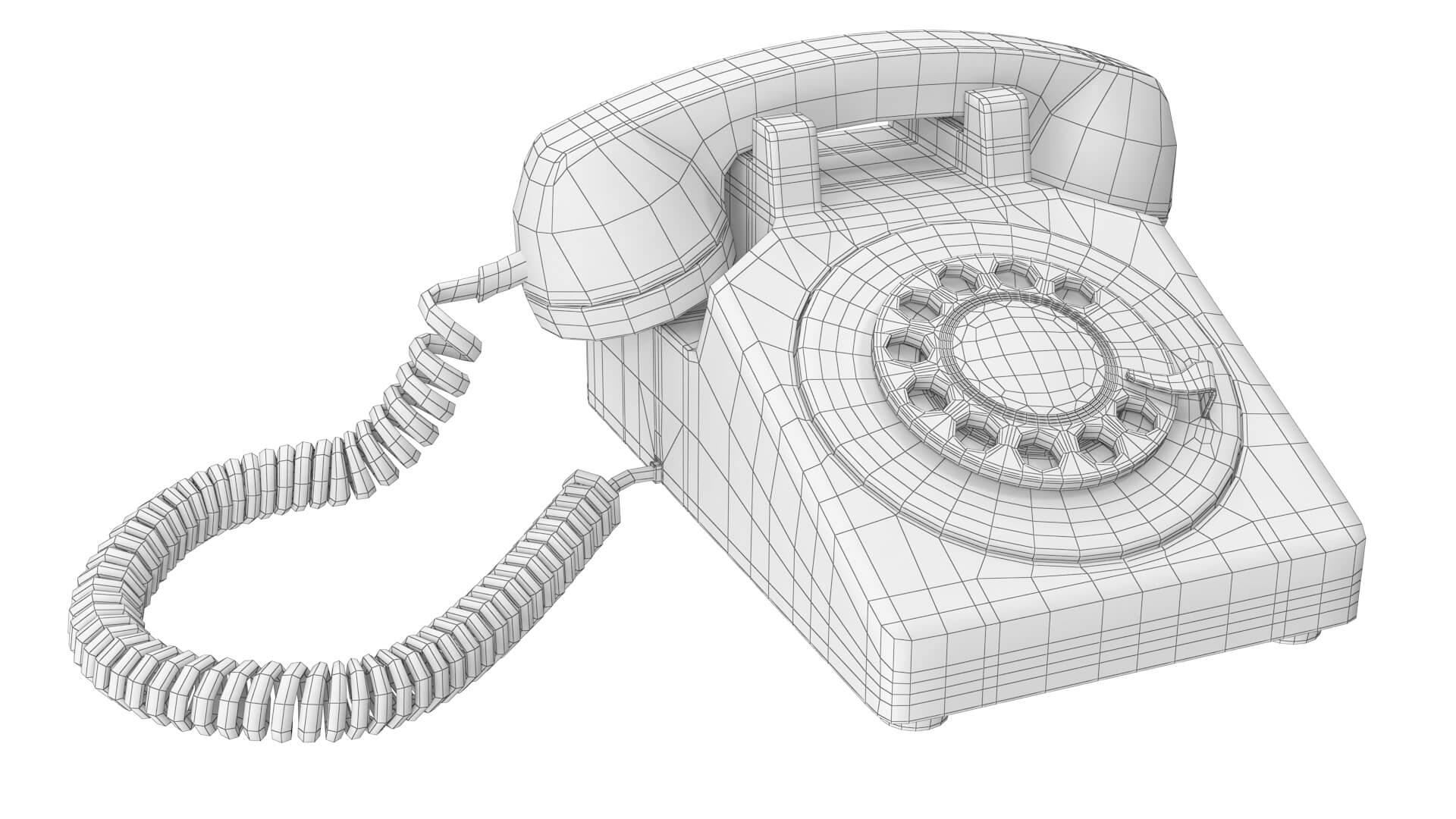 Old Black Phone - 3D Model by hdpoly