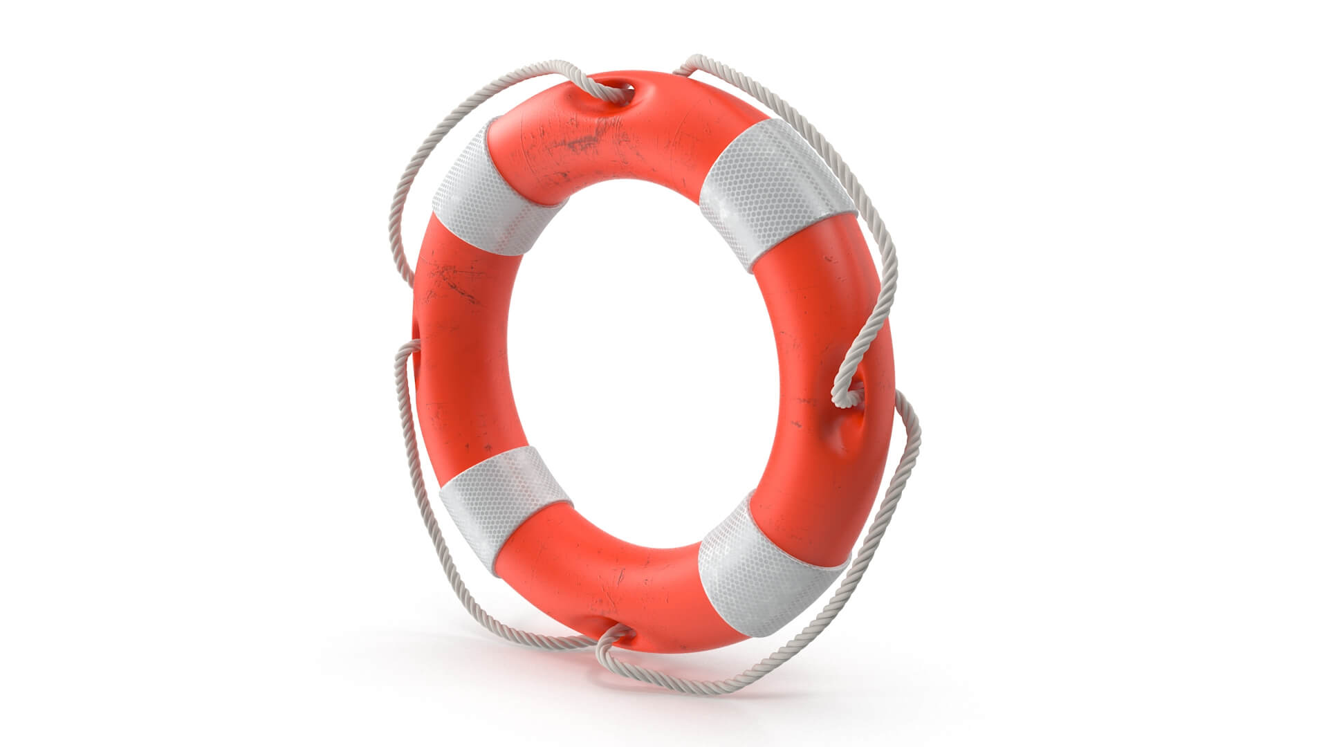Orange Lifebuoy - 3D Model by hdpoly