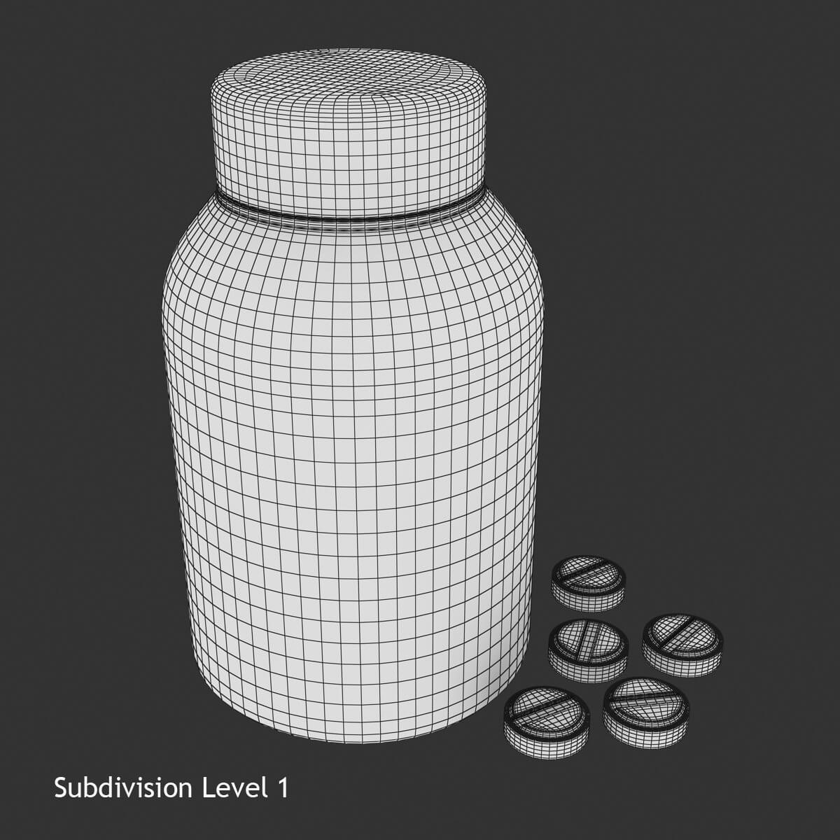 Pill Bottle - 3D Model by hdpoly