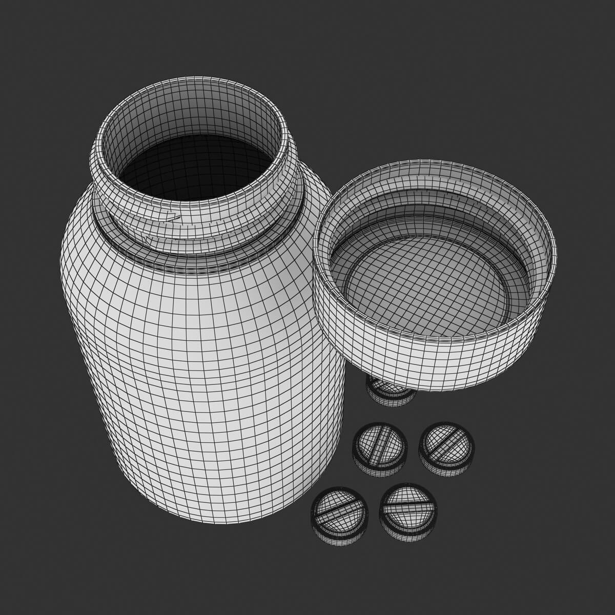 Pill Bottle - 3D Model by hdpoly