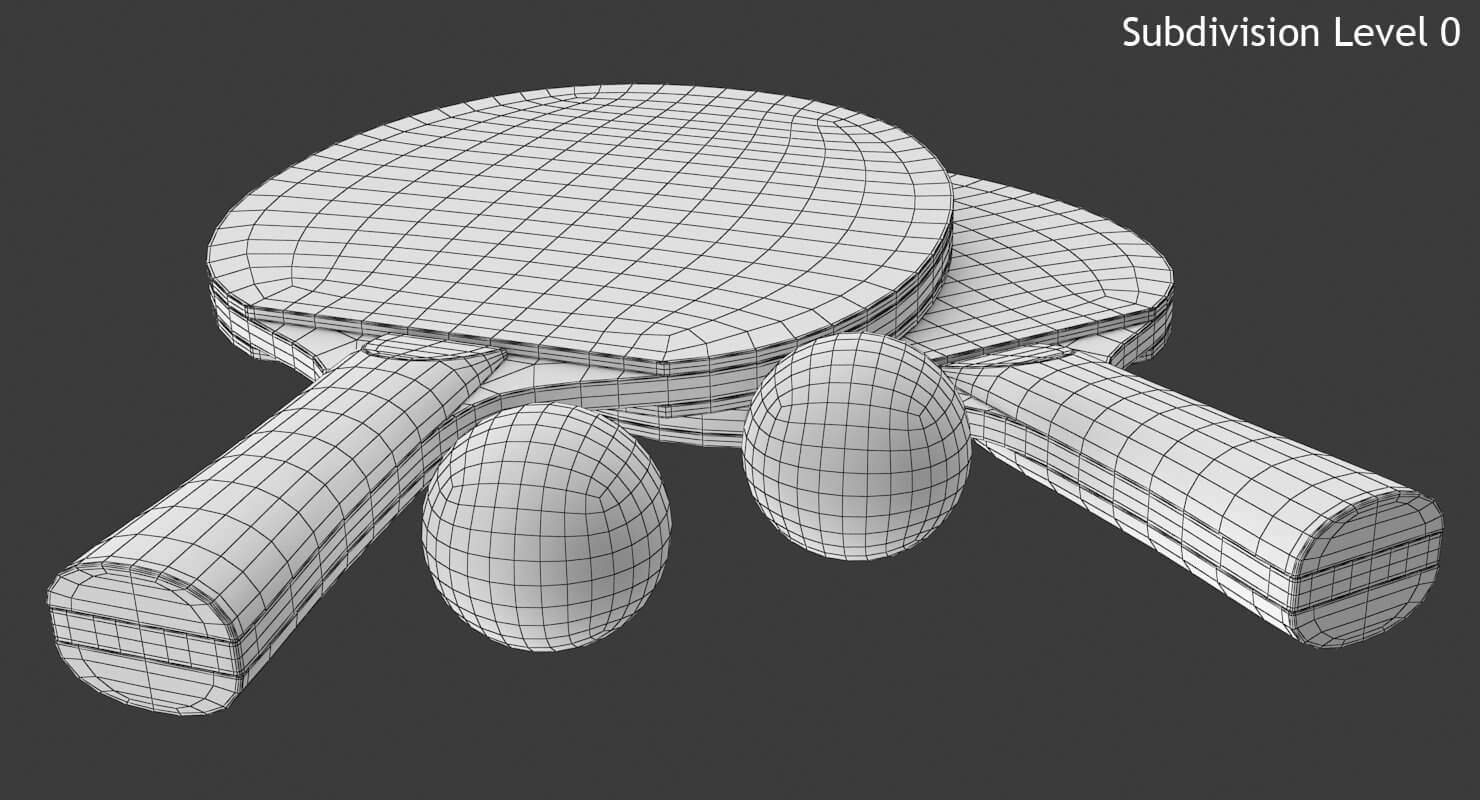 Ping Pong Paddle - 3D Model by hdpoly
