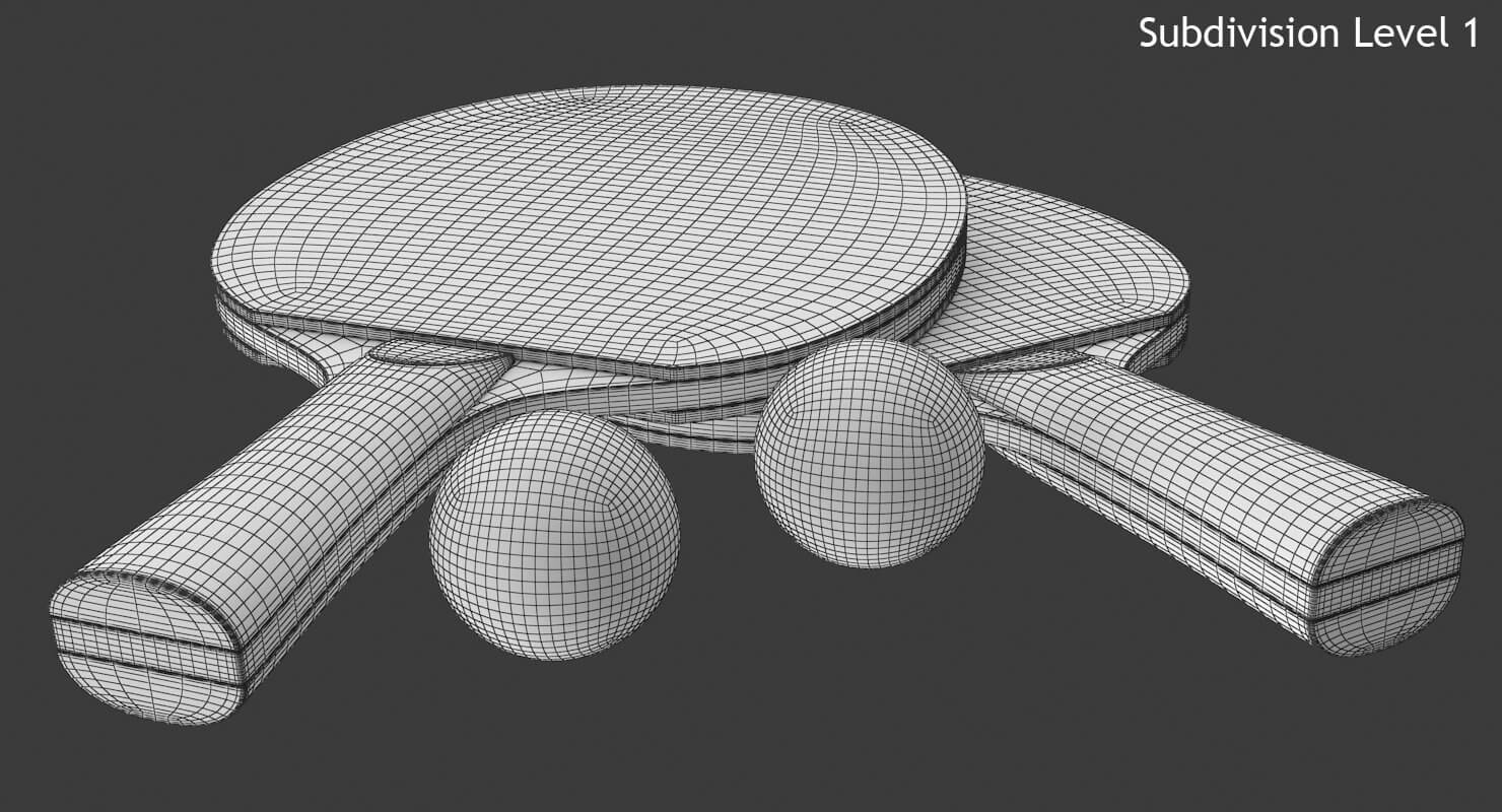 Ping Pong Paddle - 3D Model by hdpoly