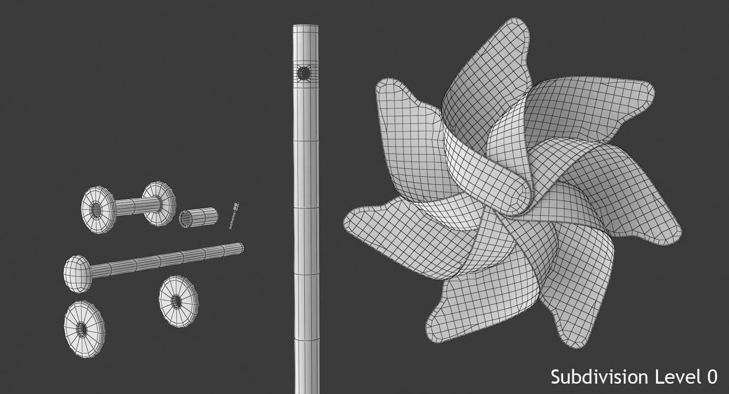 Pinwheel - 3D Model by hdpoly