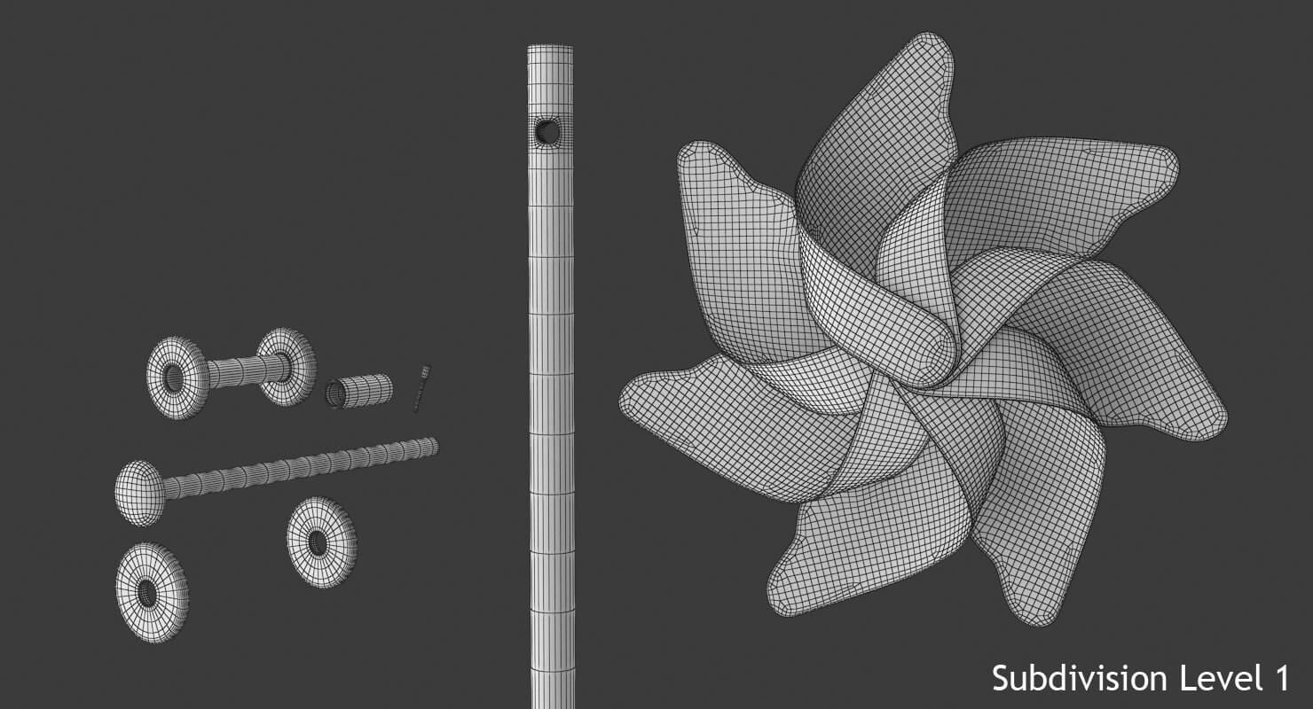 Pinwheel - 3D Model by hdpoly