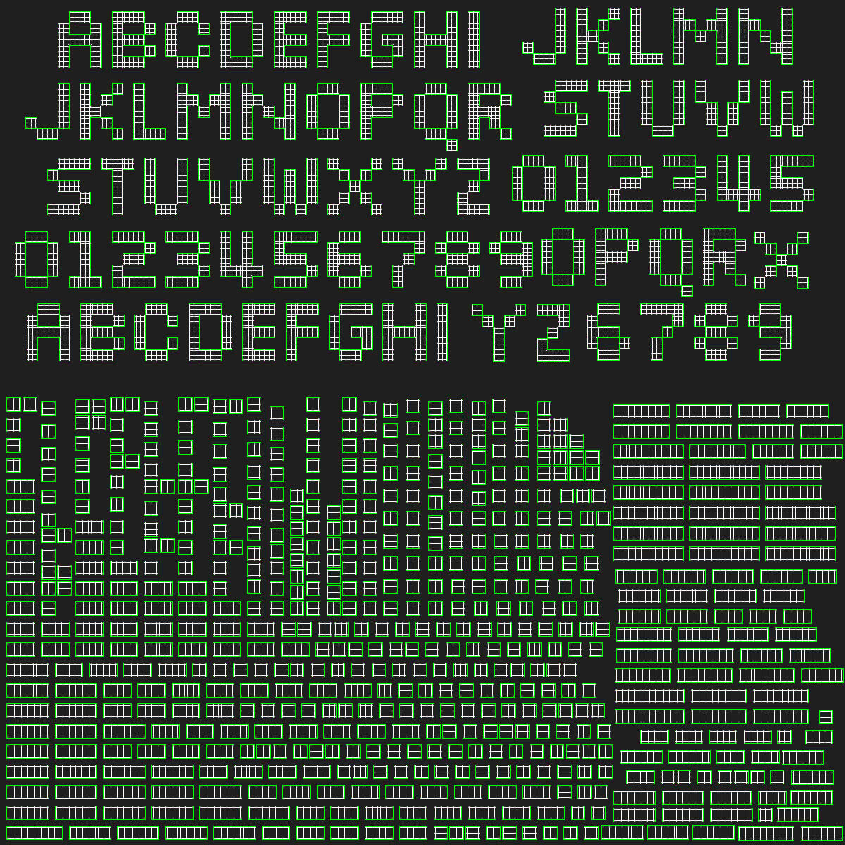 Pixel Font - 3D Model by hdpoly