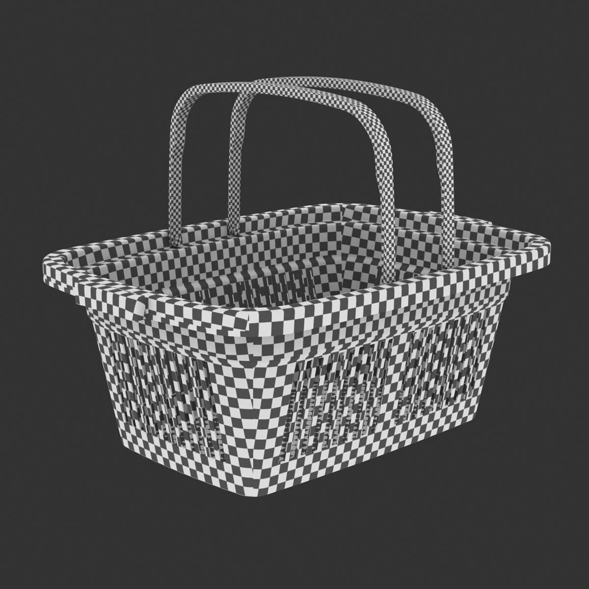 Plastic Shopping Basket - 3D Model by hdpoly