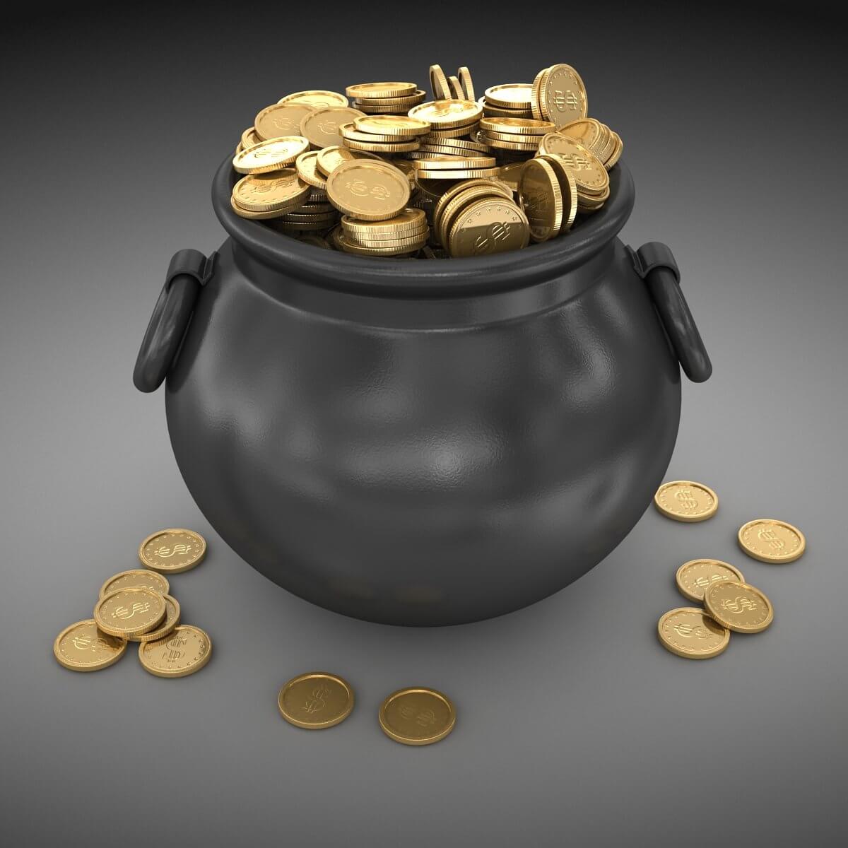 Pot of Gold - 3D Model by hdpoly
