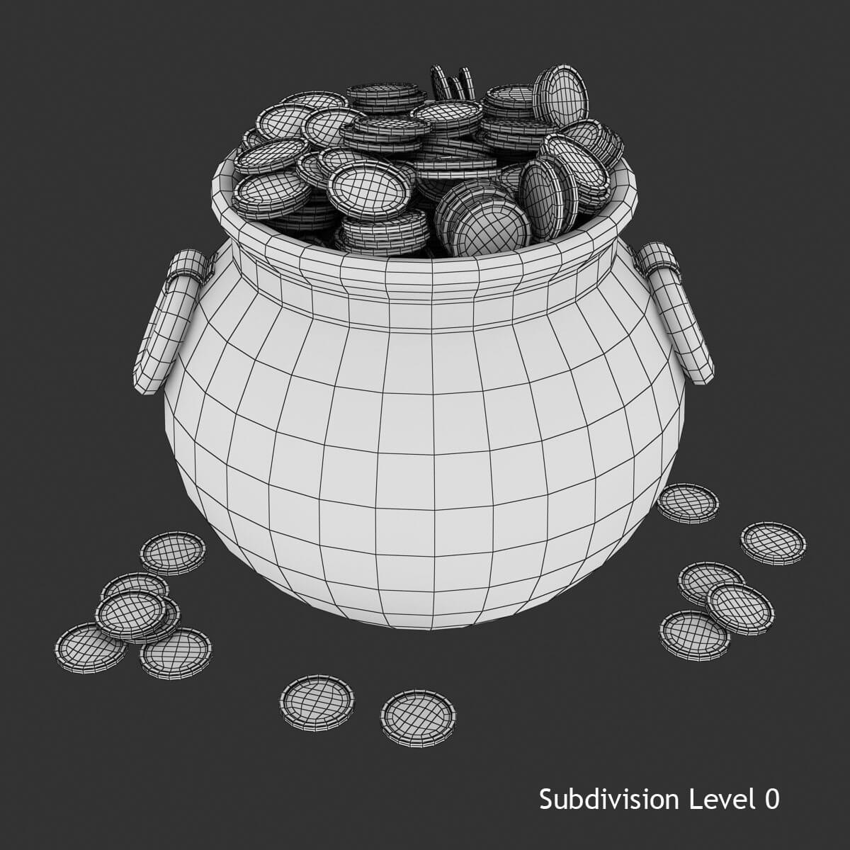 Pot of Gold - 3D Model by hdpoly