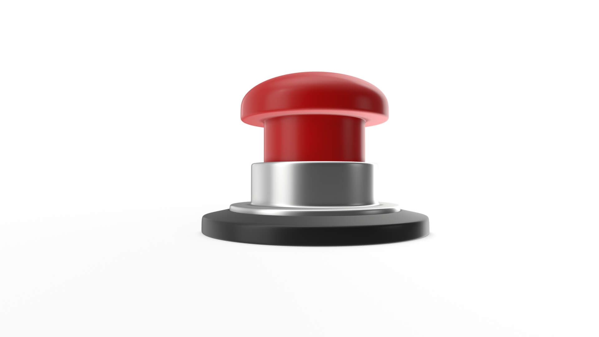 Red Push Button - 3D Model by hdpoly