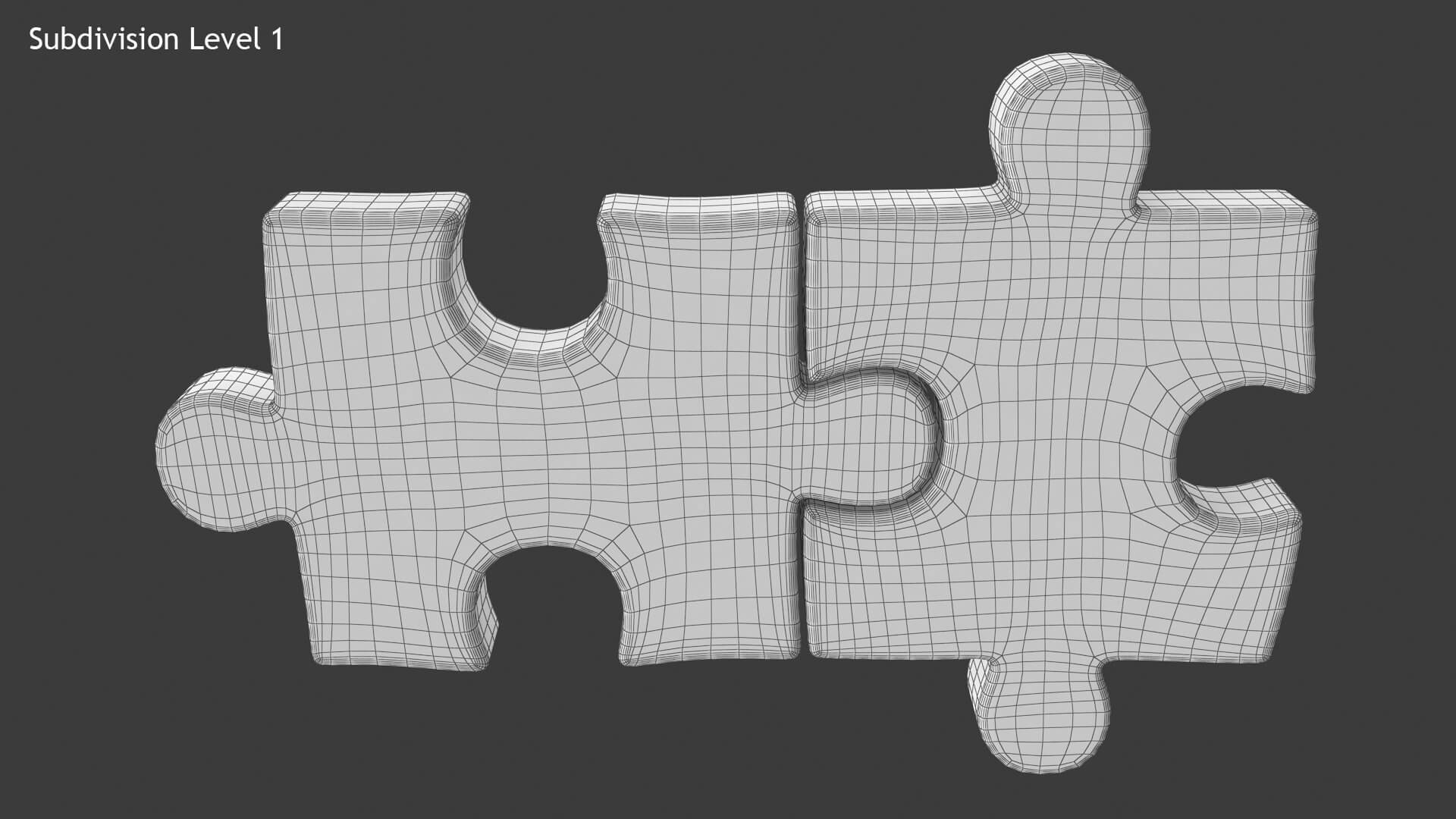Puzzle 2 Piece - 3D Model by hdpoly