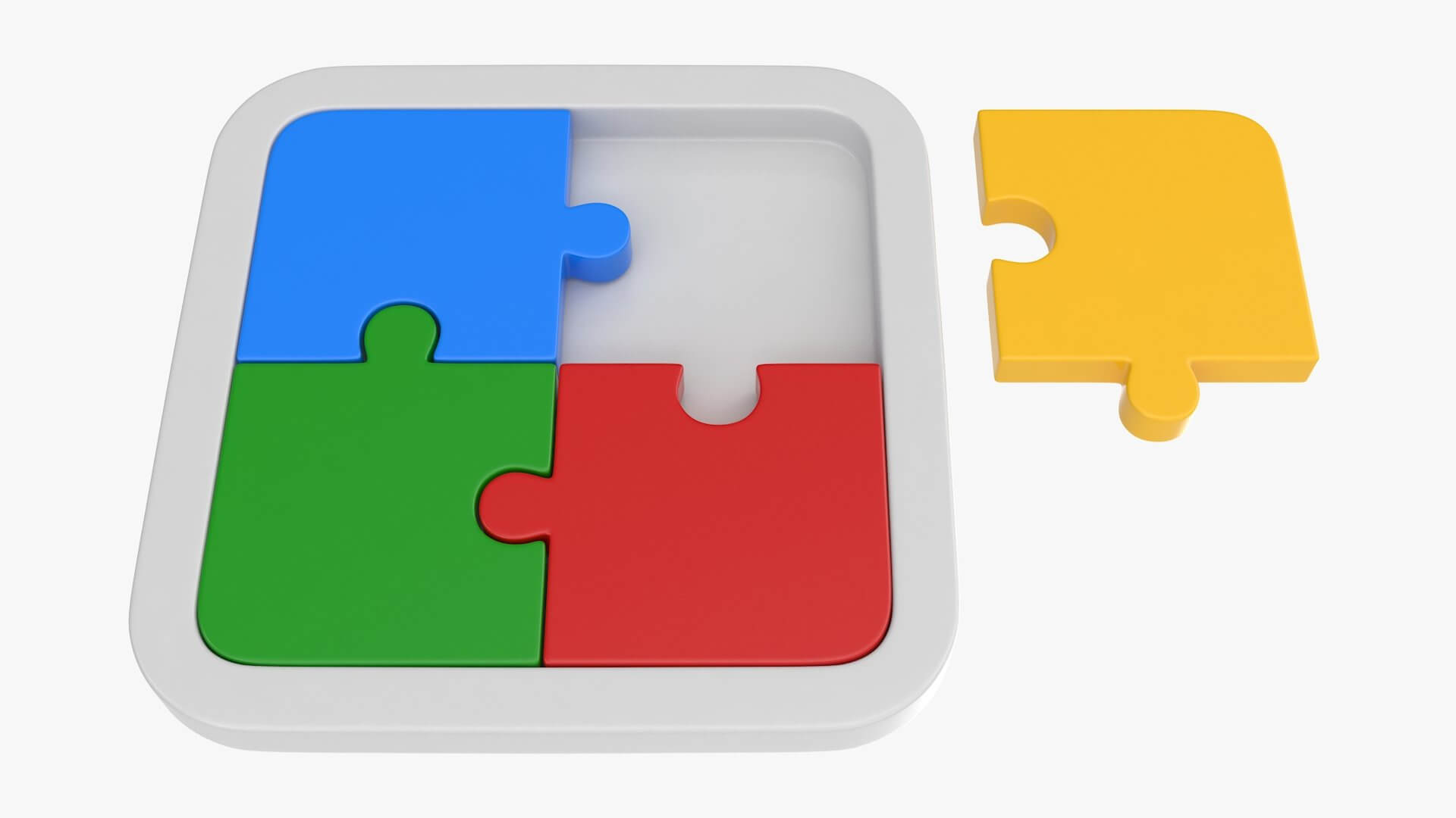 Puzzle 4 Piece - 3D Model by hdpoly