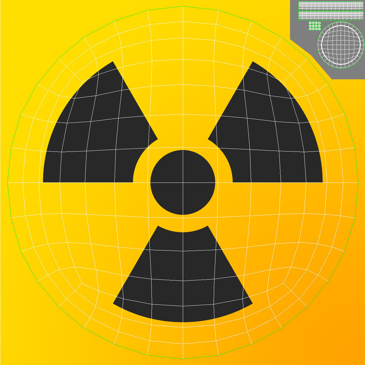 Radiation Symbol - 3D Model by hdpoly