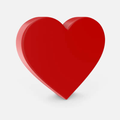 Red Heart Symbol - 3D Model by hdpoly