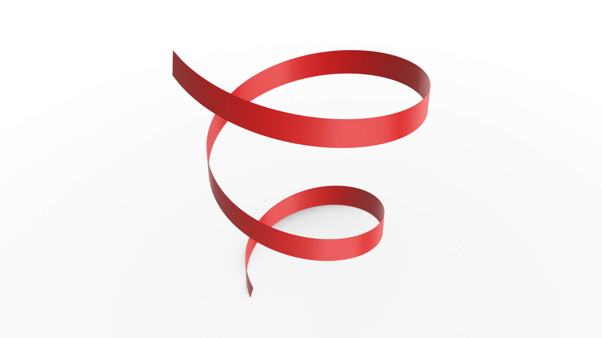 Red Ribbon Turning - 3D Model by hdpoly