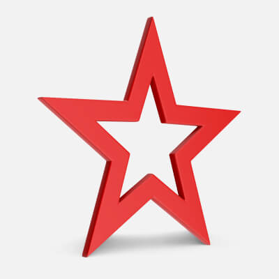 Red Star Symbol - 3D Model by hdpoly