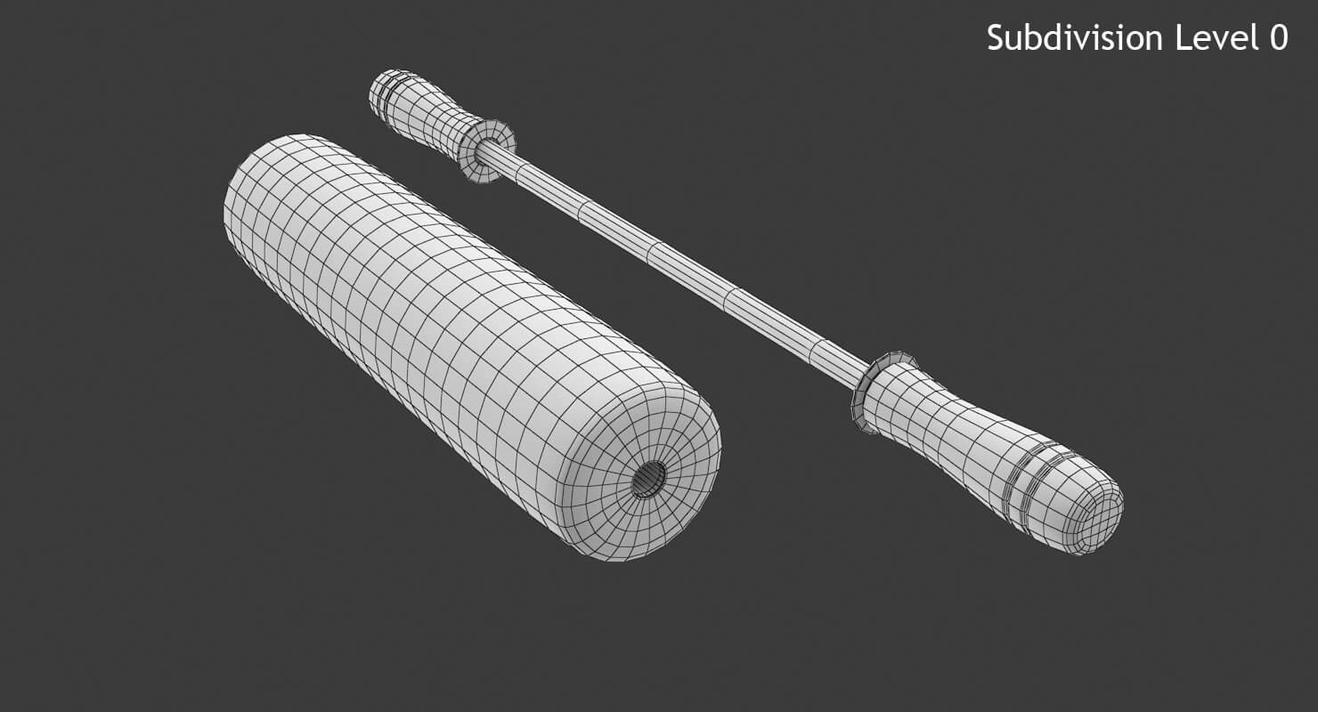 Rolling Pin - 3D Model by hdpoly