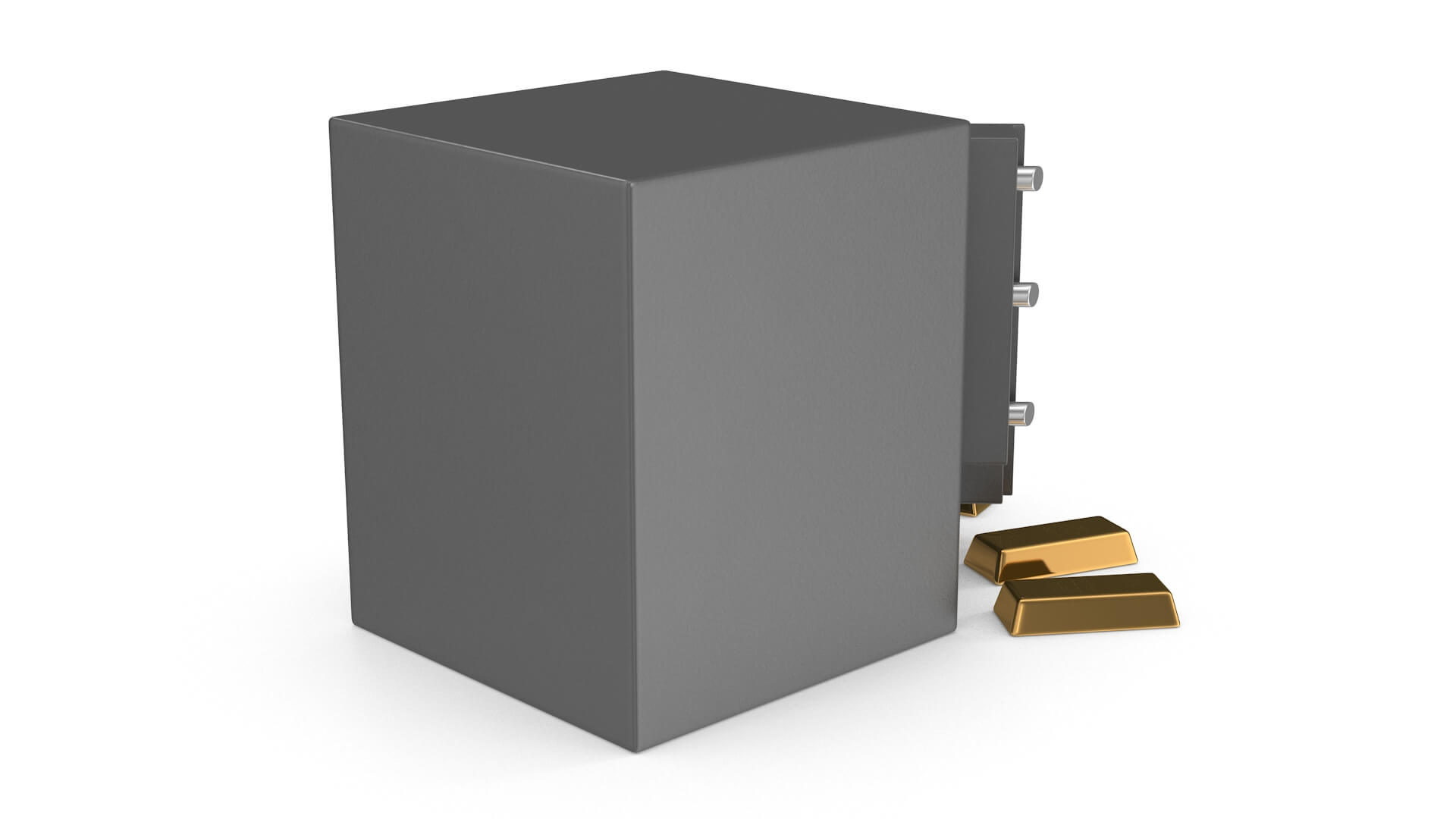 Safe and Gold Bar - 3D Model by hdpoly