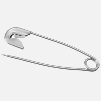 Safety Pin Open - 3D Model by hdpoly