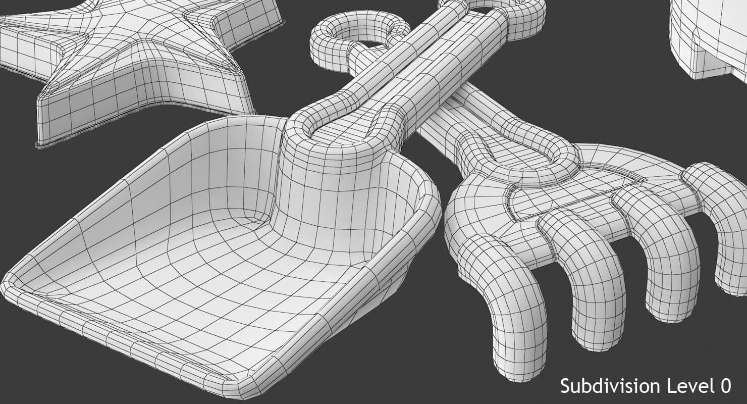 Sand Toys - 3D Model by hdpoly